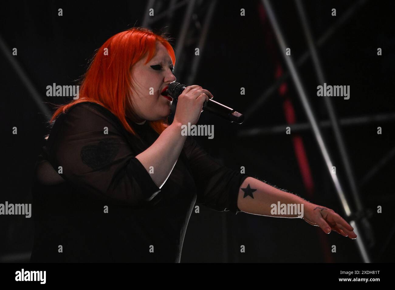 Beth Ditto durante il Gossip Live Tour 2024 al Villa Ada Festival ...