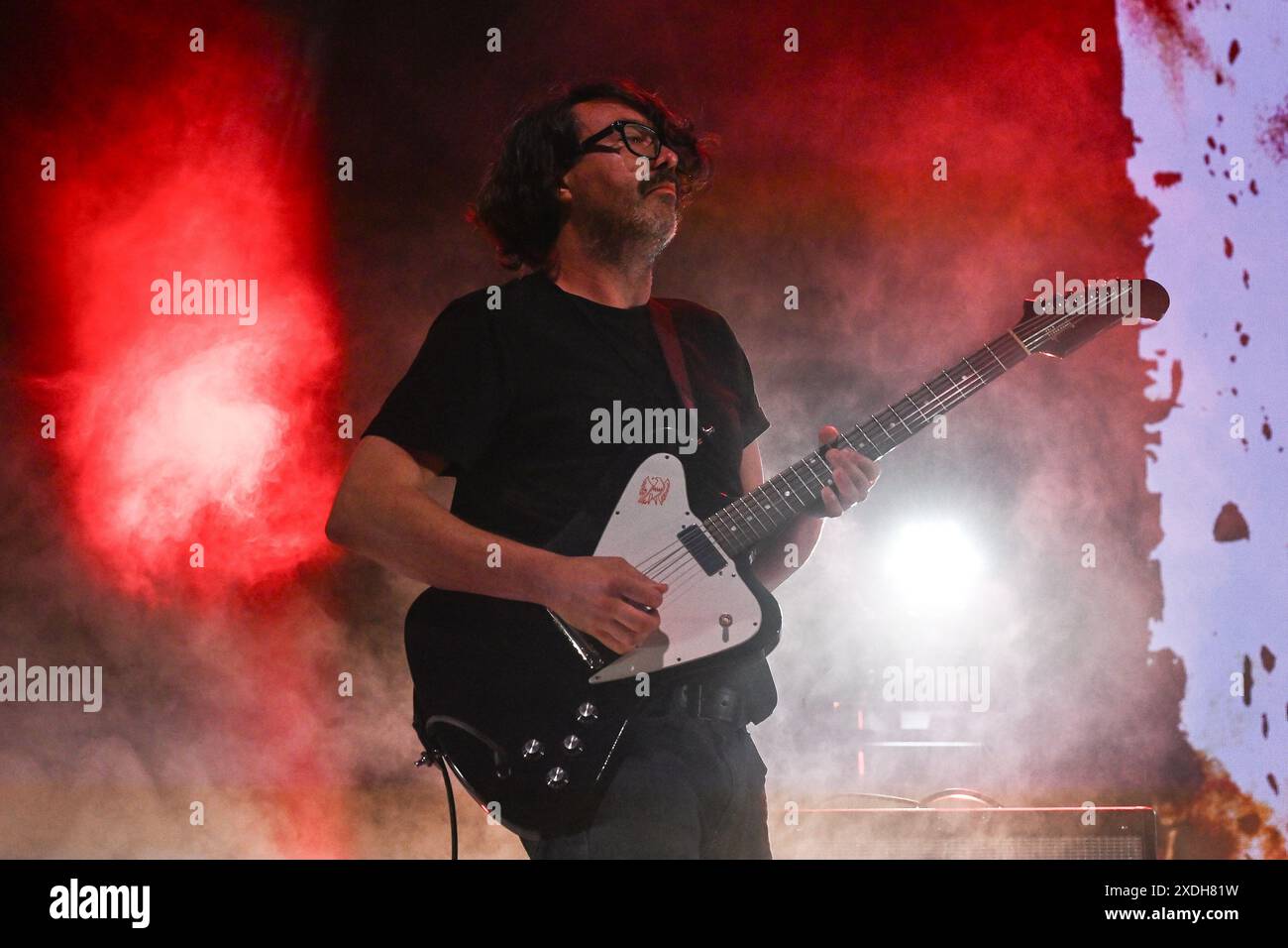 Nathan Howdeshell durante il Gossip Live Tour 2024 al Villa Ada ...