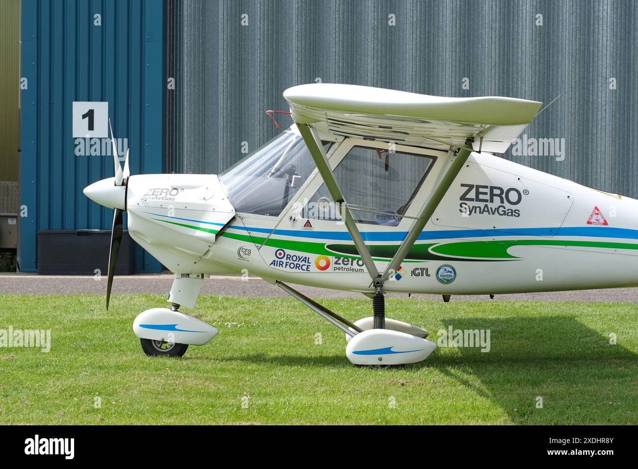 Ikarus C42 microlight Aircraft with sintetico Aviation FUEL logo for ...