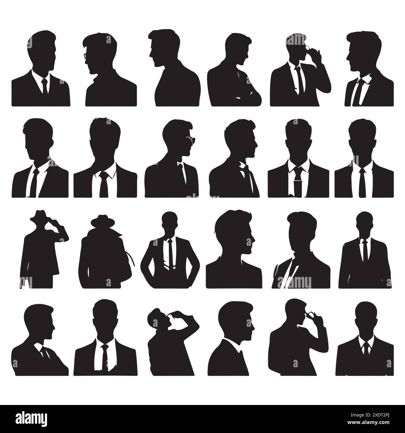 Set sagomato di una persona con testa e spalle Immagine e Vettoriale ...