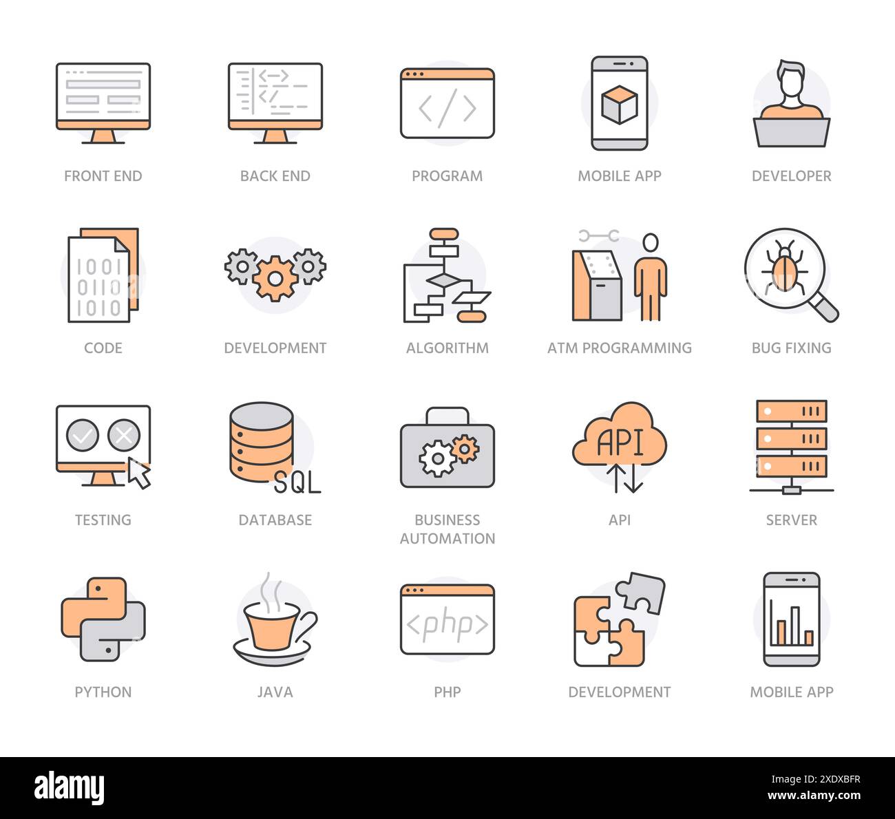 Software programming language icons Immagini senza sfondo e Foto Stock ...