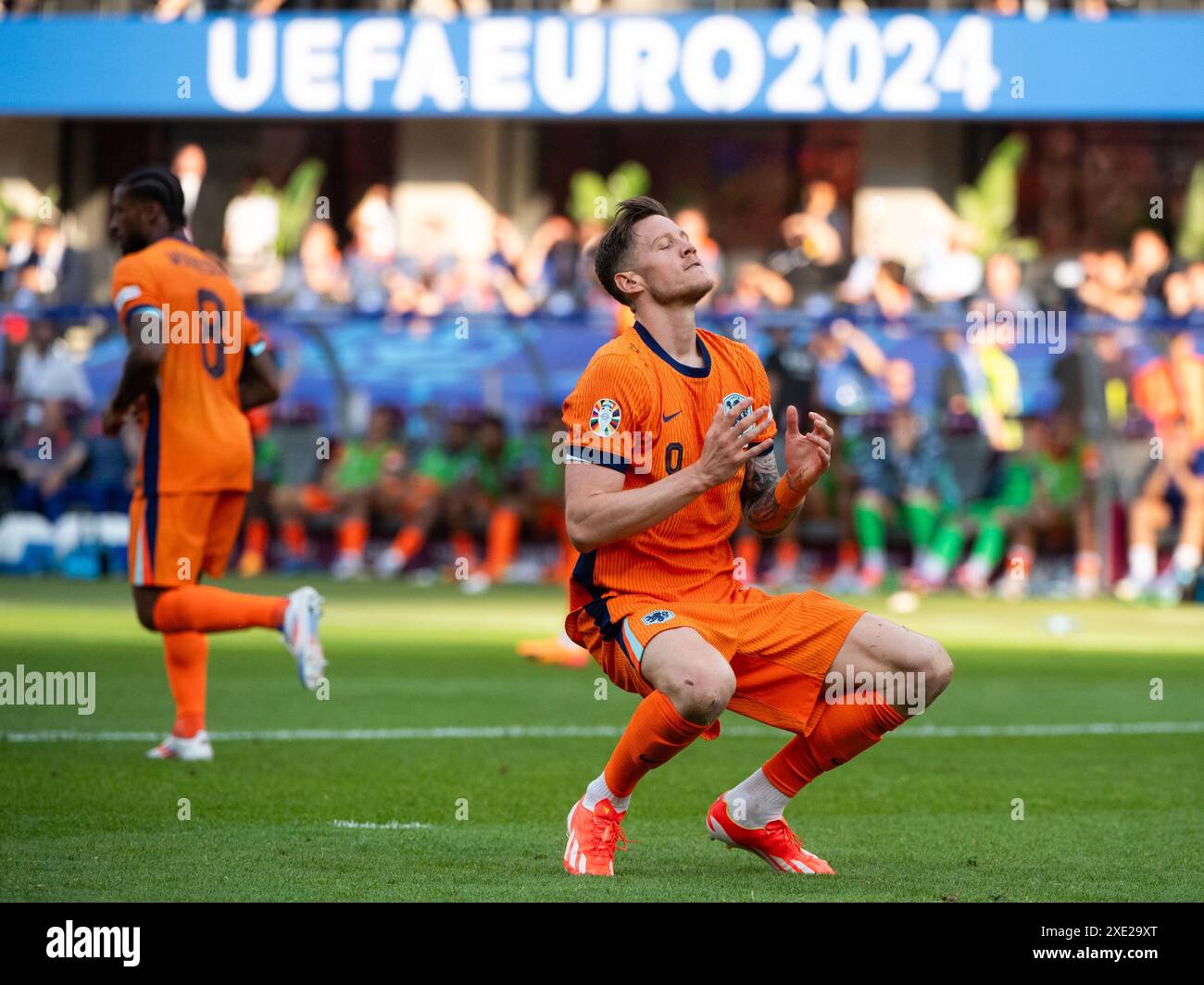 Wout Weghorst (Niederlande, #09) aergert sich, GER, Paesi Bassi (NED) vs Austria (AUT), Fussball ...