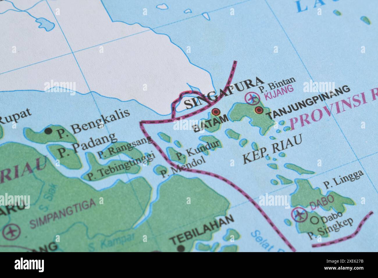 Mappa di Batam City, è la città più grande della provincia delle Isole ...