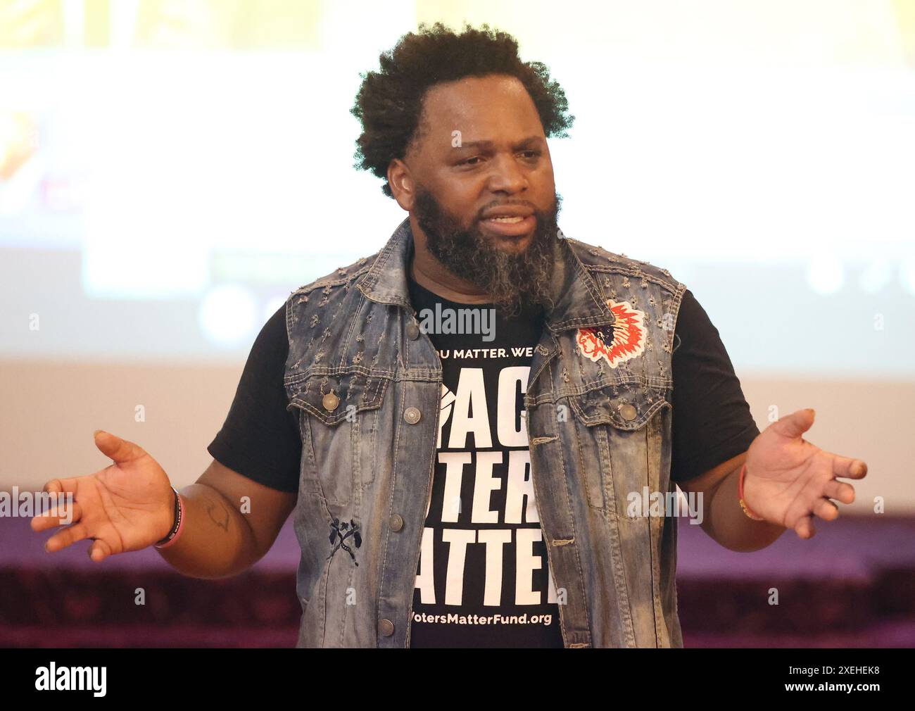 Riserva, Stati Uniti. 27 giugno 2024. Derron Cook (delegato DSCC locale ...