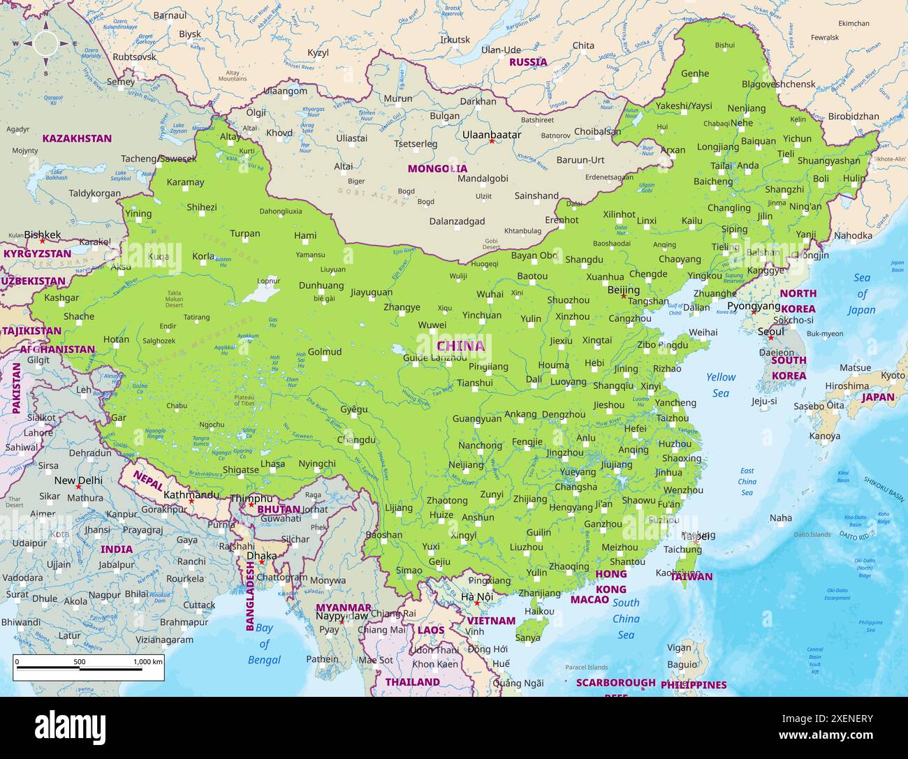 Regioni mappa della cina Immagini Vettoriali Stock - Pagina 2 - Alamy