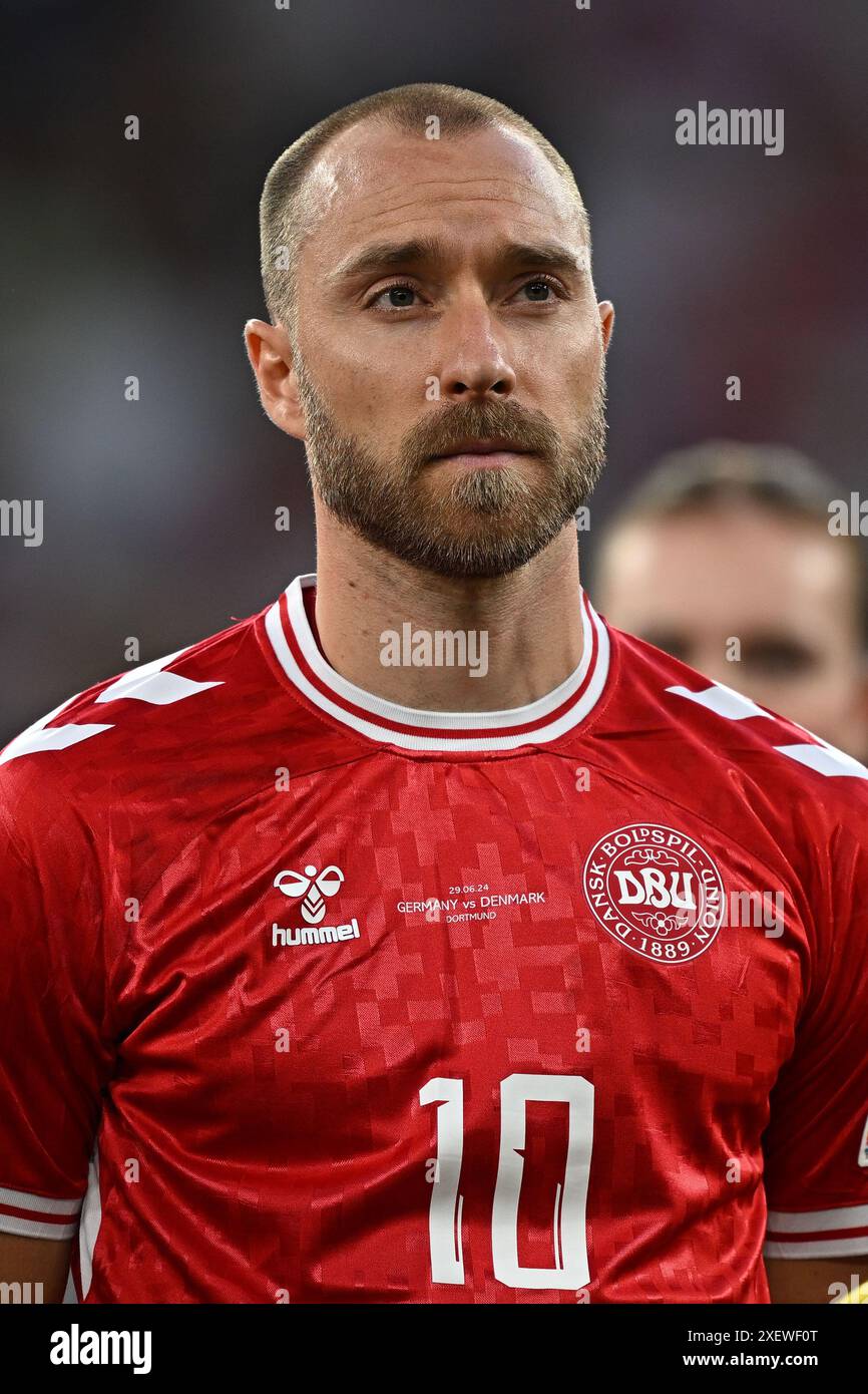 Dortmund, Germania. 29 giugno 2024. Christian Eriksen di Danimarca durante il turno di UEFA EURO ...