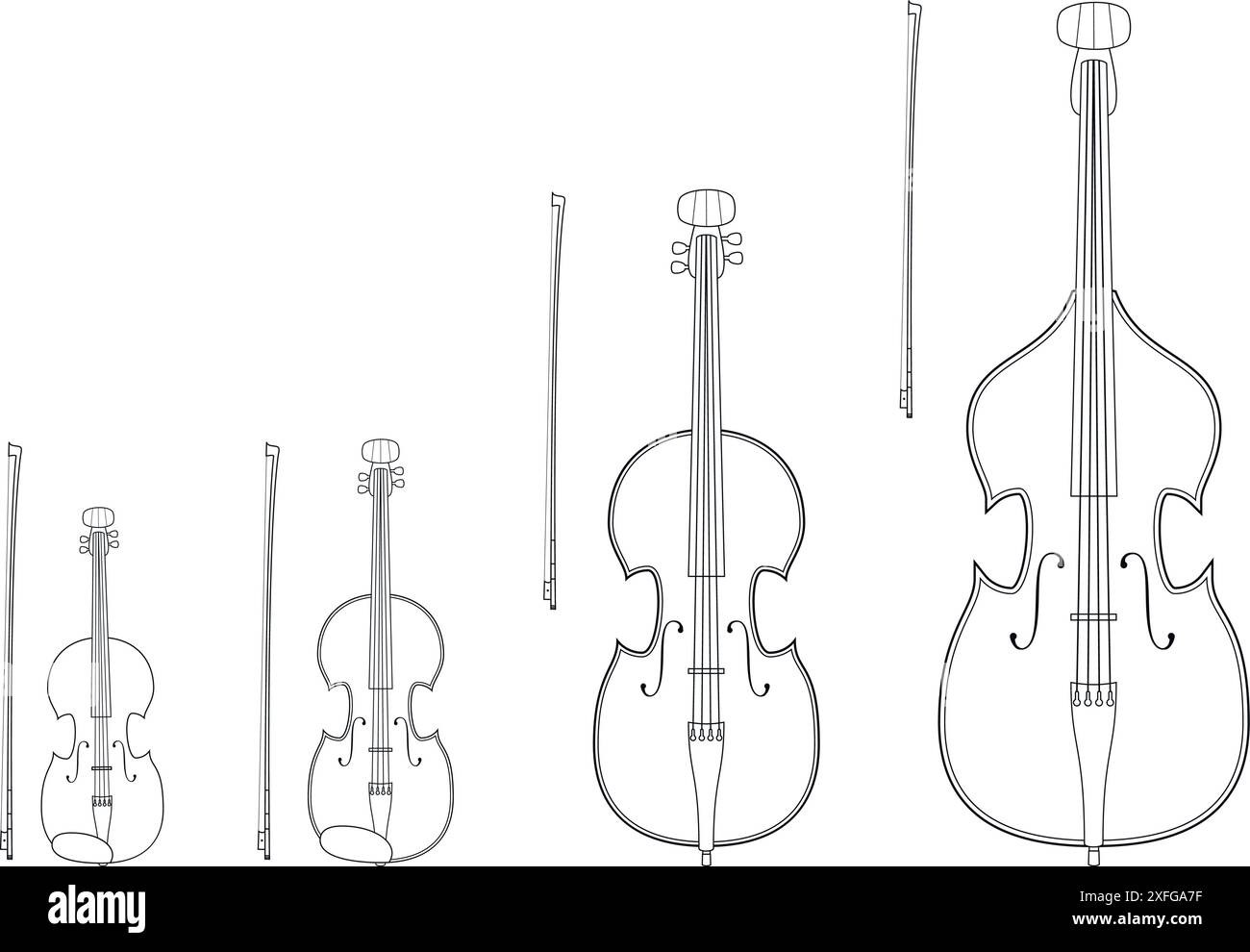 Strumenti a corda da colorare Immagini Vettoriali Stock - Alamy