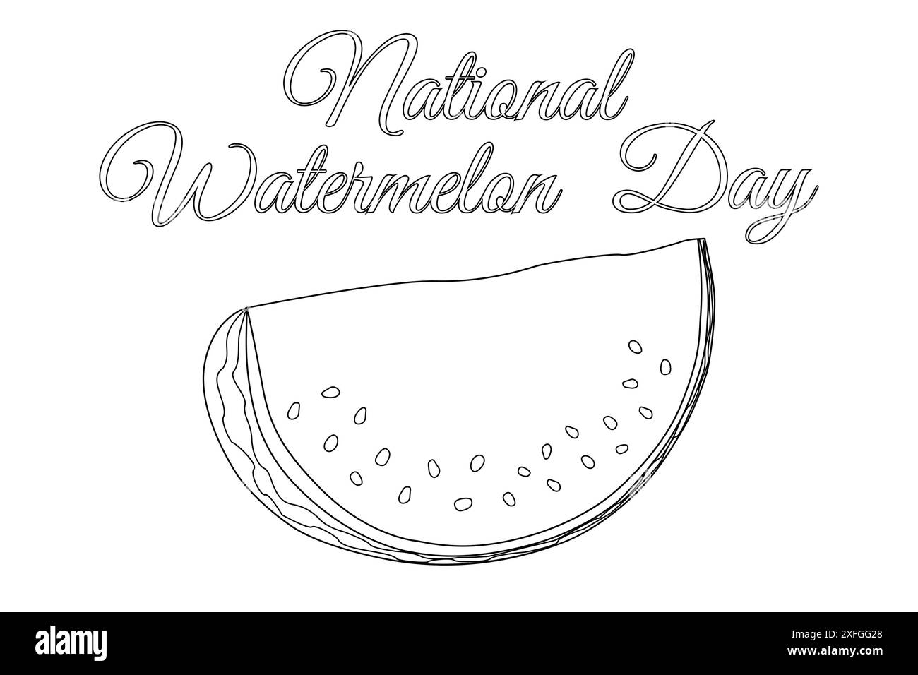 Fetta di anguria disegno da colorare Foto e Immagini Stock in Bianco e ...