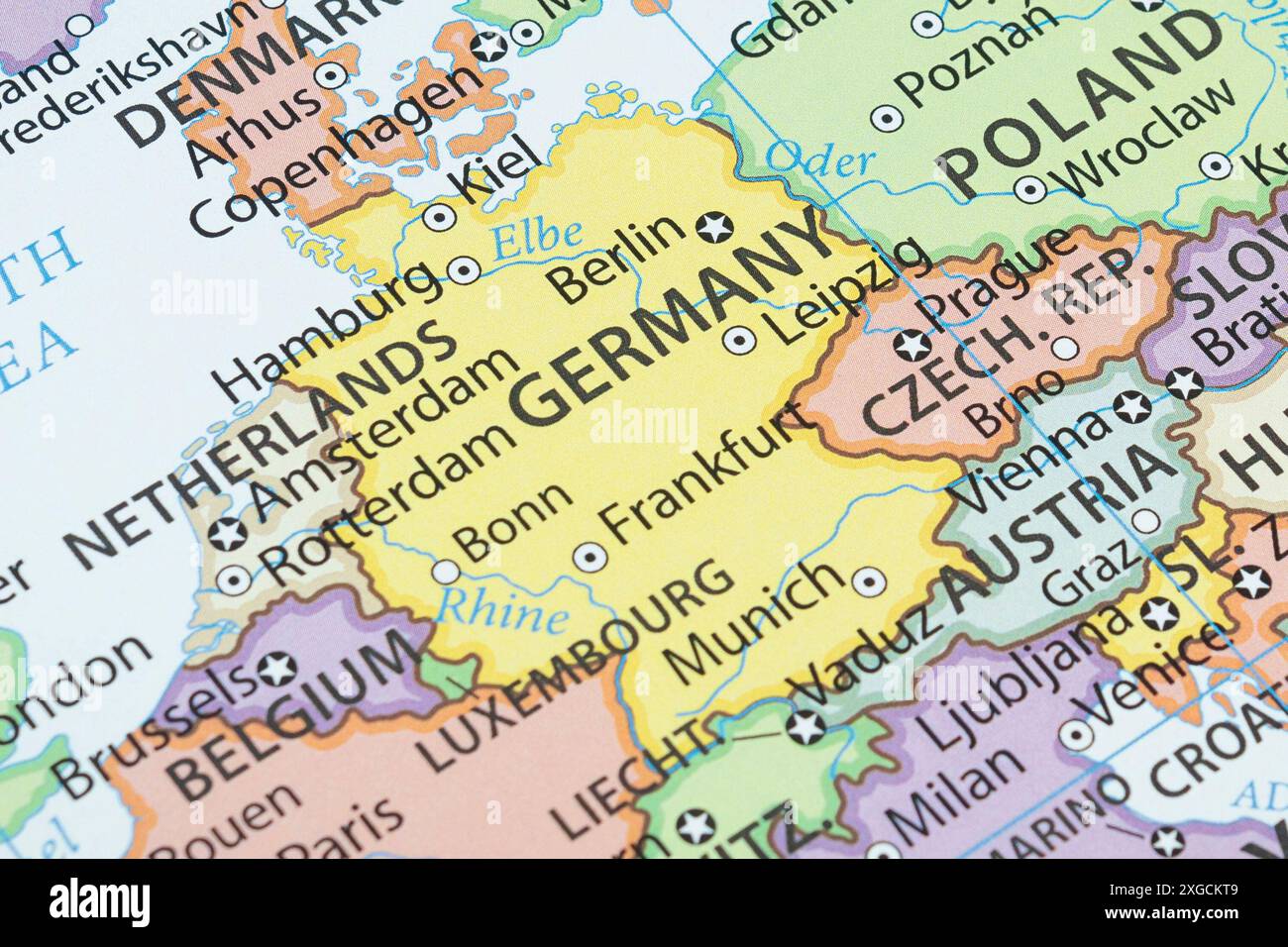 Mappa politica della germania immagini e fotografie stock ad alta ...