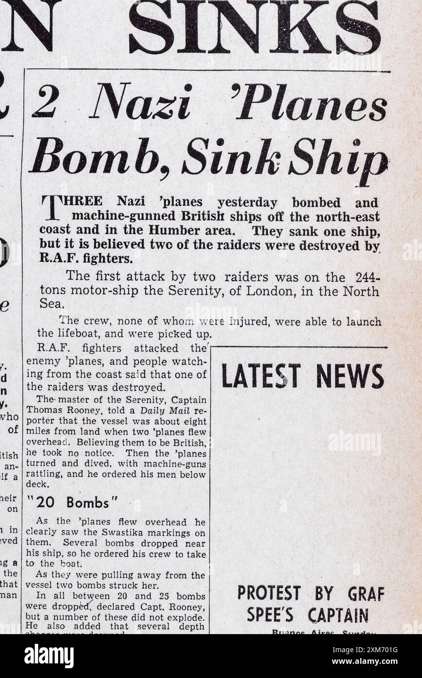 1939 world war two world war 2 newspaper headline immagini e fotografie ...