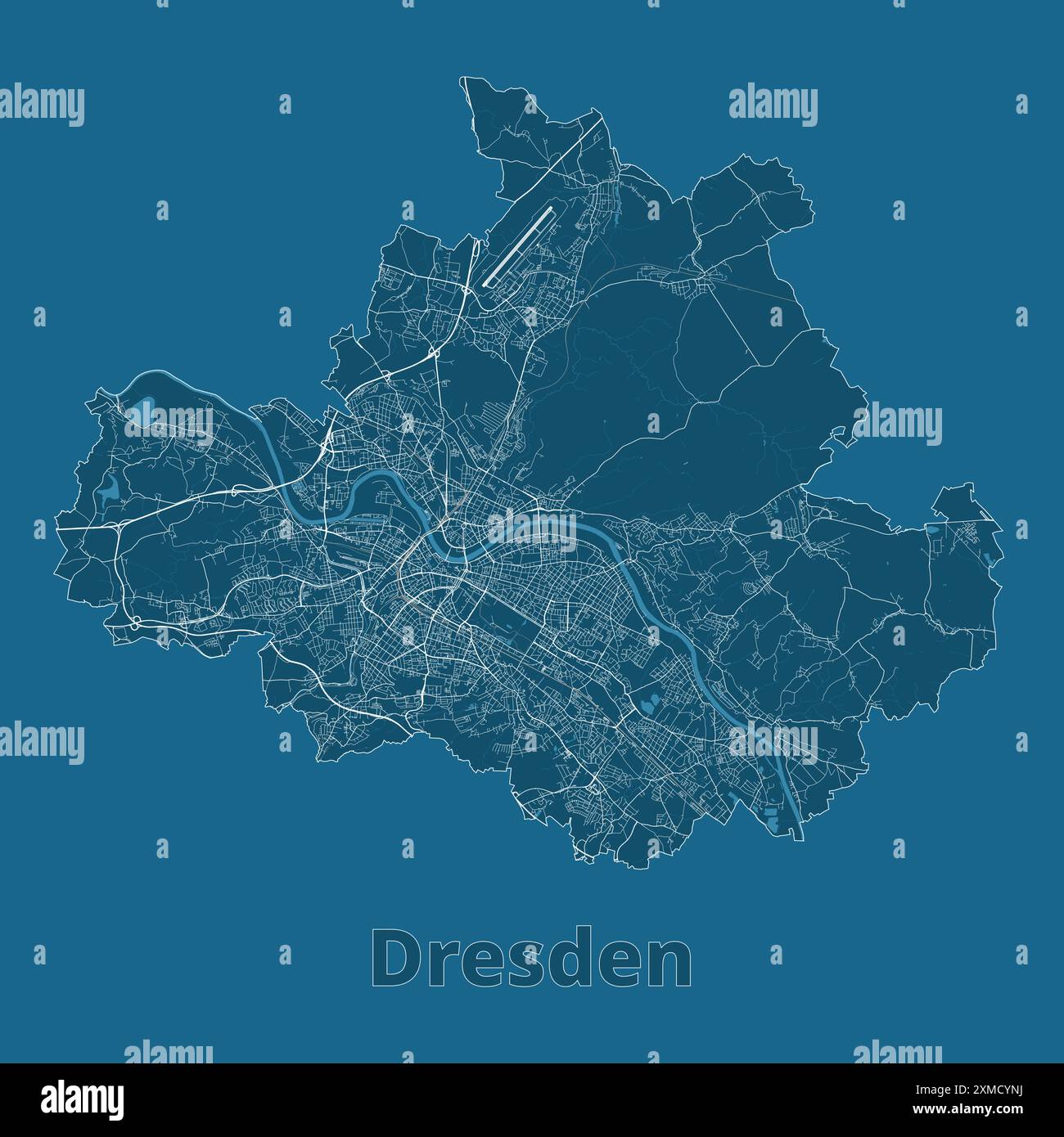 Mappa di dresda Immagini Vettoriali Stock - Alamy