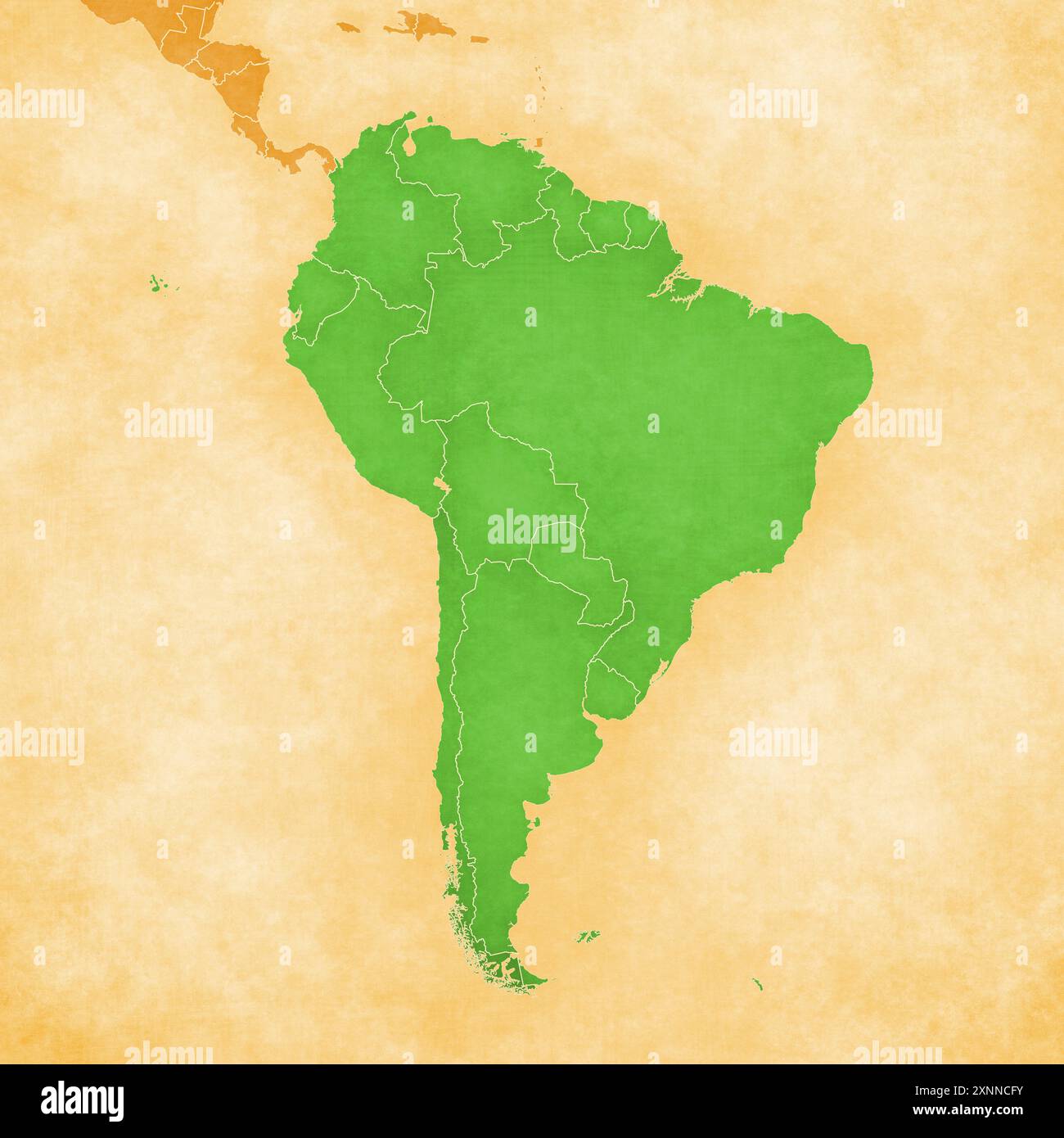 Mappa del sud america retrò immagini e fotografie stock ad alta ...