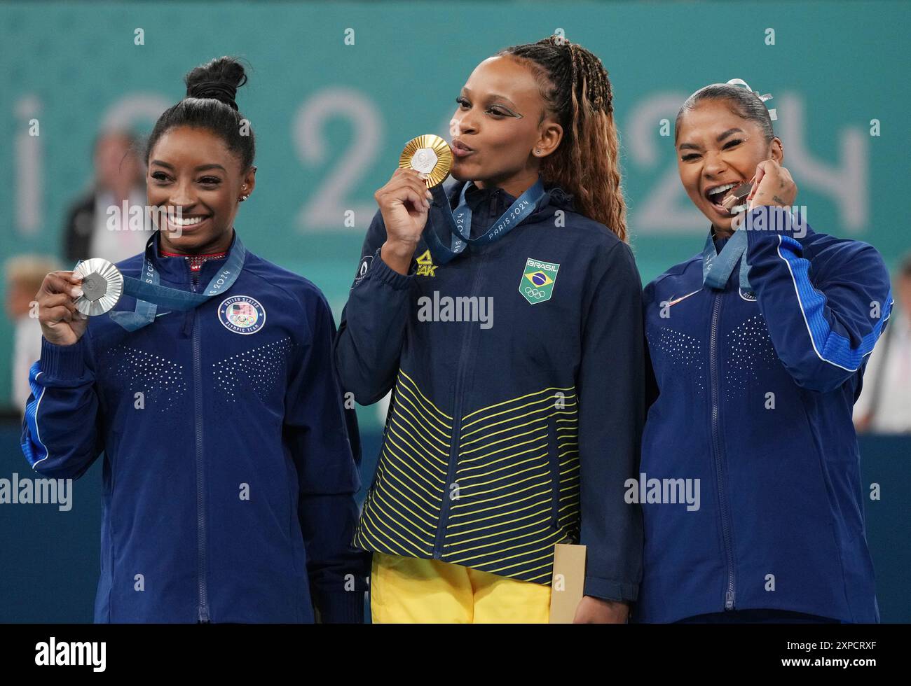 Parigi, Francia. 5 agosto 2024. Ginnastica femminile pavimento ...