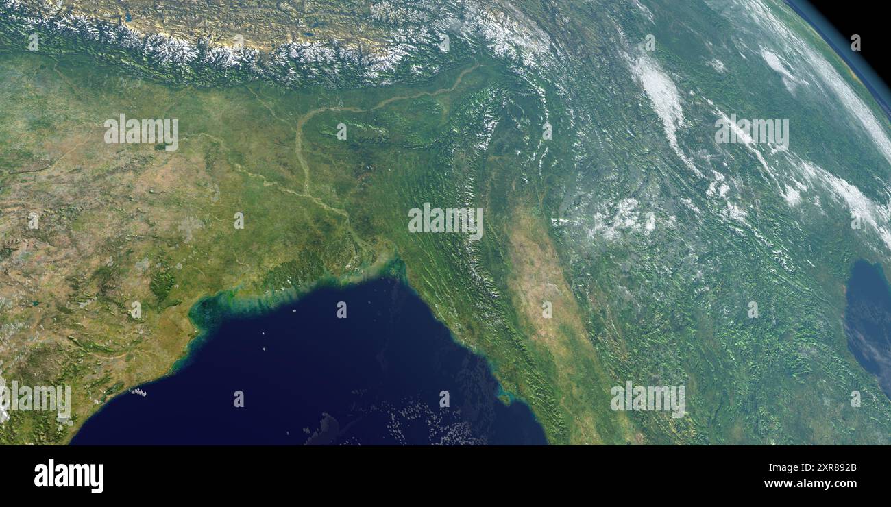 Fiume gange cartina geografica immagini e fotografie stock ad alta ...