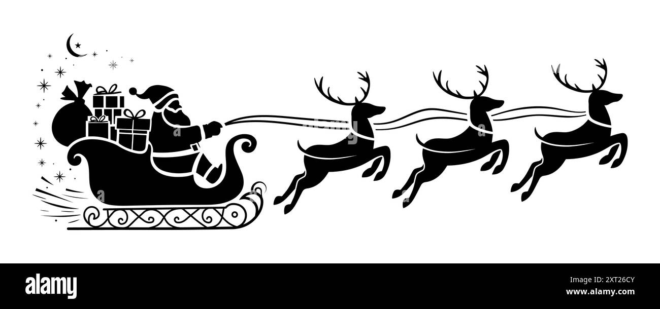 Silhouette slitta Immagini Vettoriali Stock - Alamy