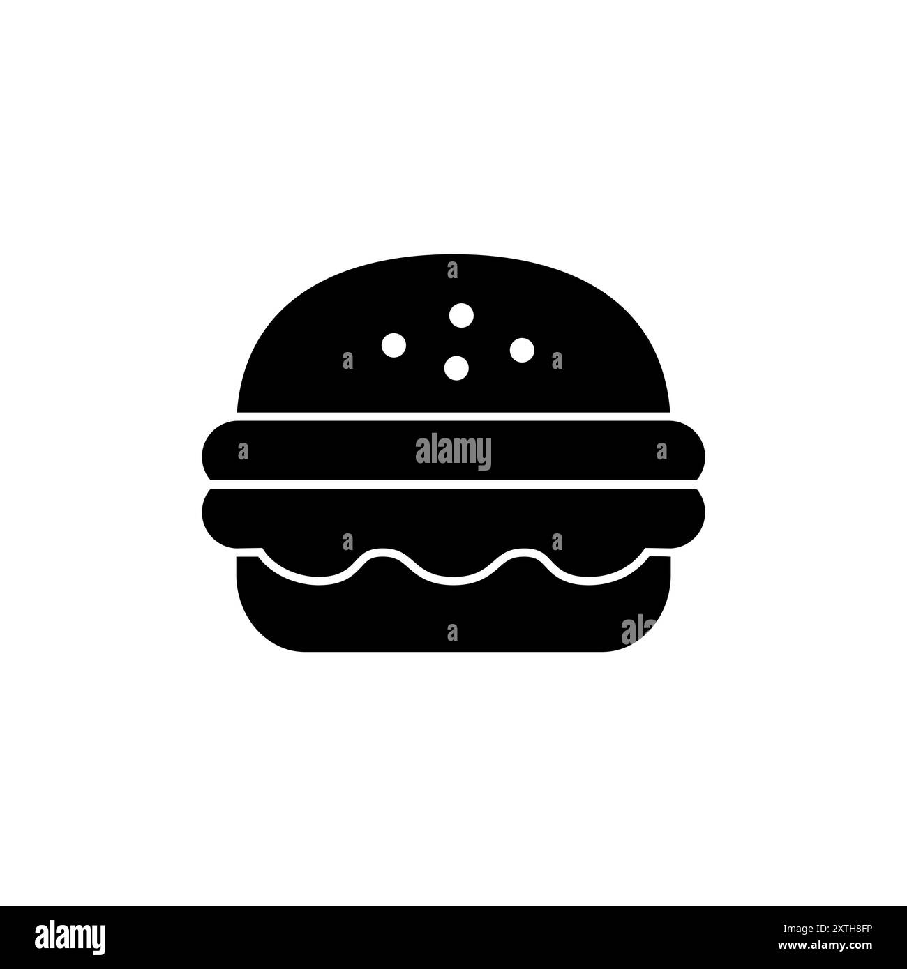 Disegno del logo dell'hamburger Foto e Immagini Stock in Bianco e Nero ...