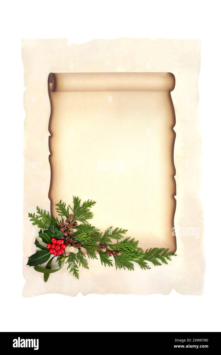 Christmas paper parchment invitation Immagini senza sfondo e Foto Stock ...