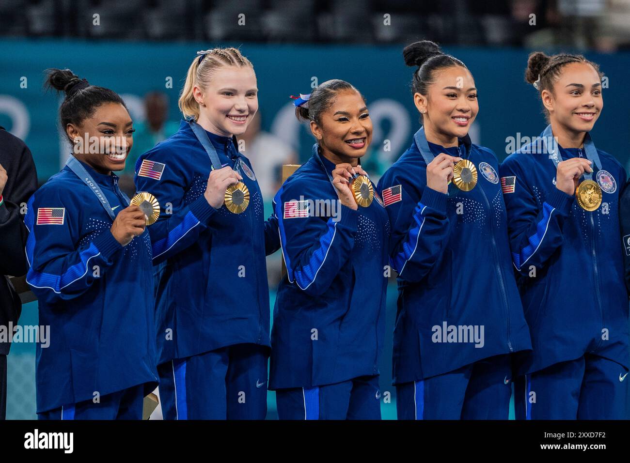 Vincitore della medaglia d'oro USA Women's Gymnatics Team All-Around L ...