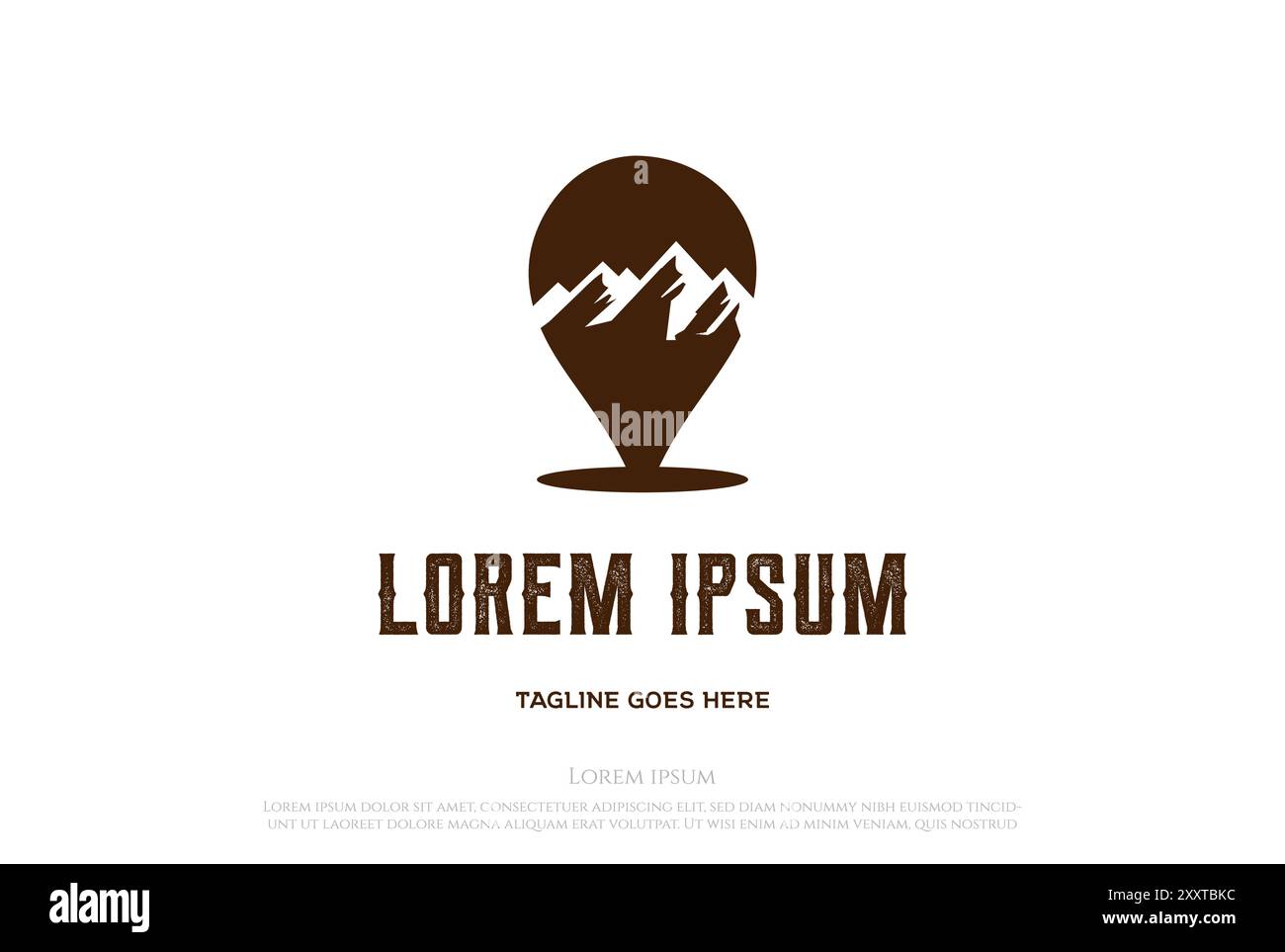 Mappa logo minimalista Immagini Vettoriali Stock - Alamy