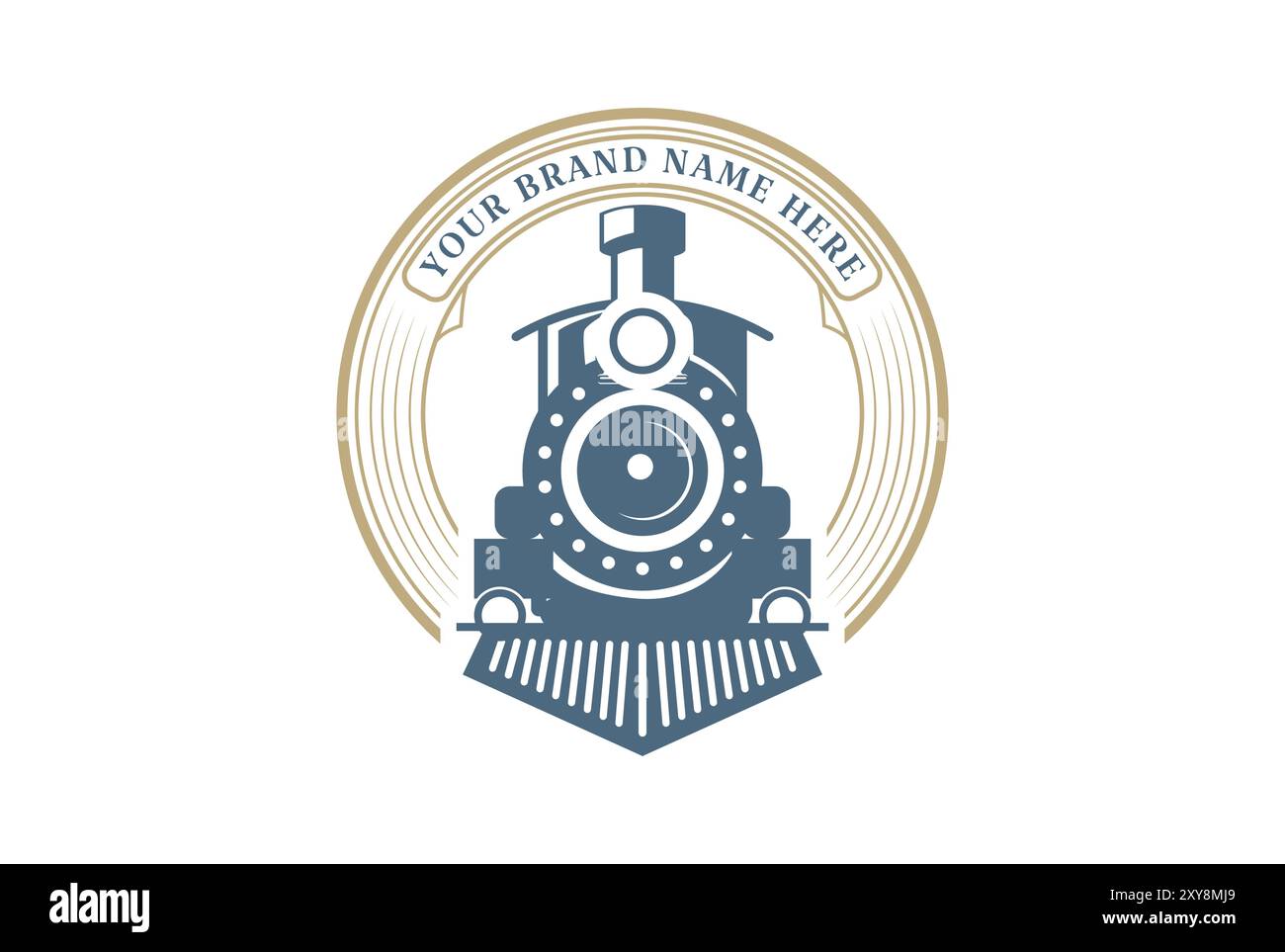 Steam locomotive vector logo design immagini e fotografie stock ad alta ...