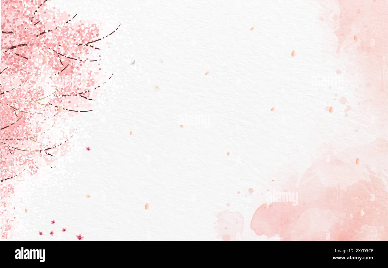 Rosa und weiße kirschblüten Immagini Vettoriali Stock - Alamy