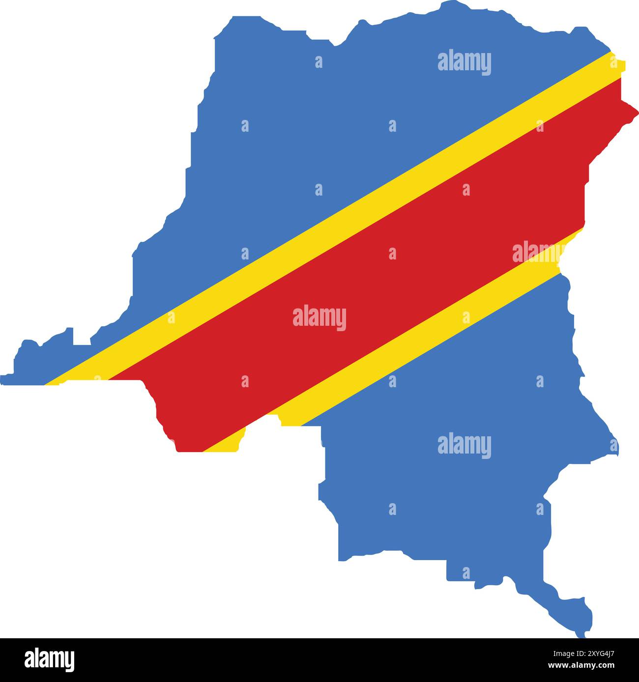Bandiera e mappa del congo nell'illustrazione vettoriale immagini e ...