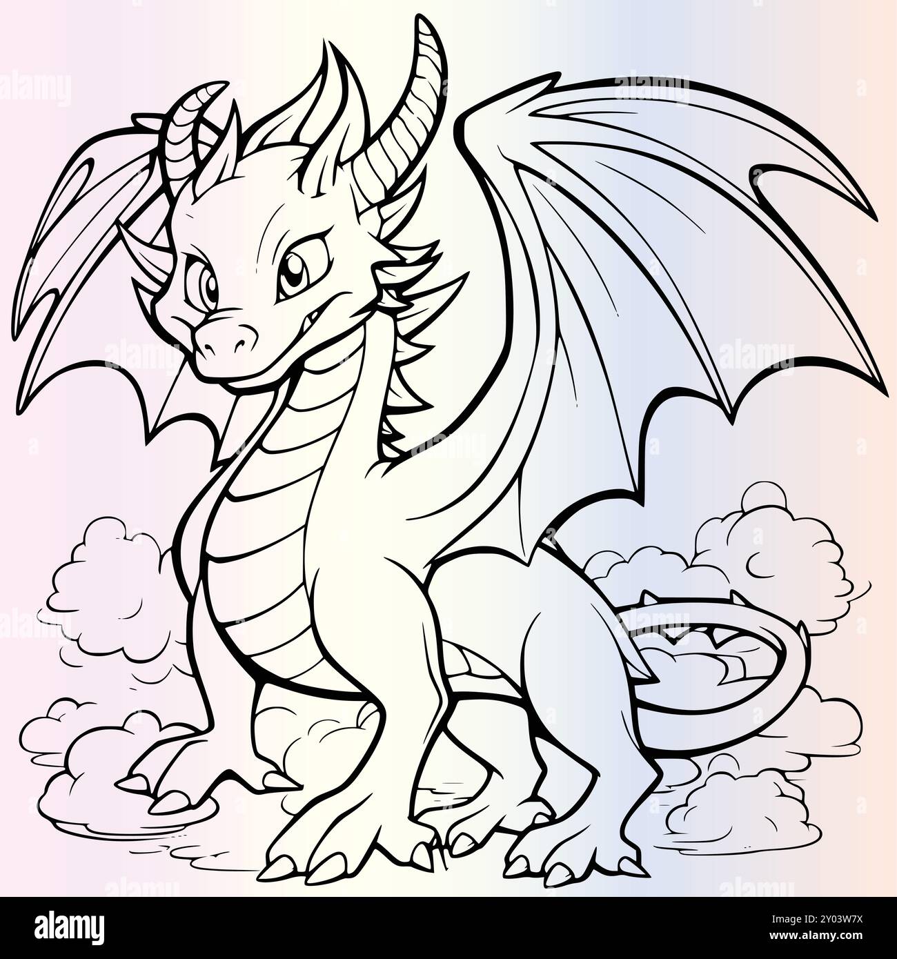 Disegno drago da colorare immagini e fotografie stock ad alta ...