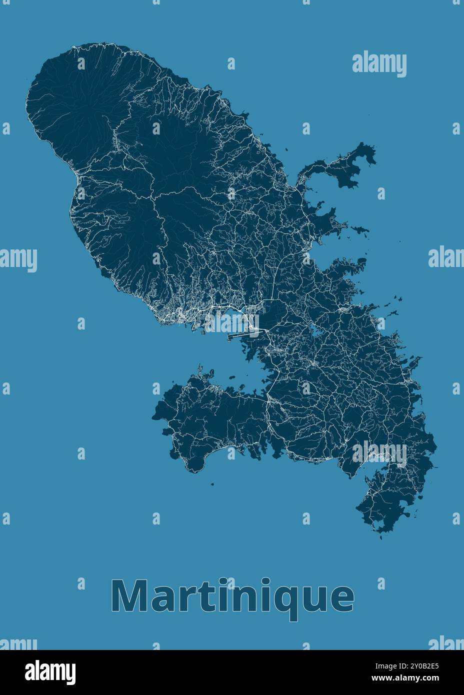Mappa dell'isola martinique immagini e fotografie stock ad alta ...