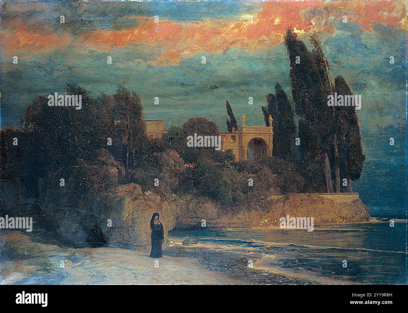 Painting arnold bocklin villa by the sea immagini e fotografie stock ad ...