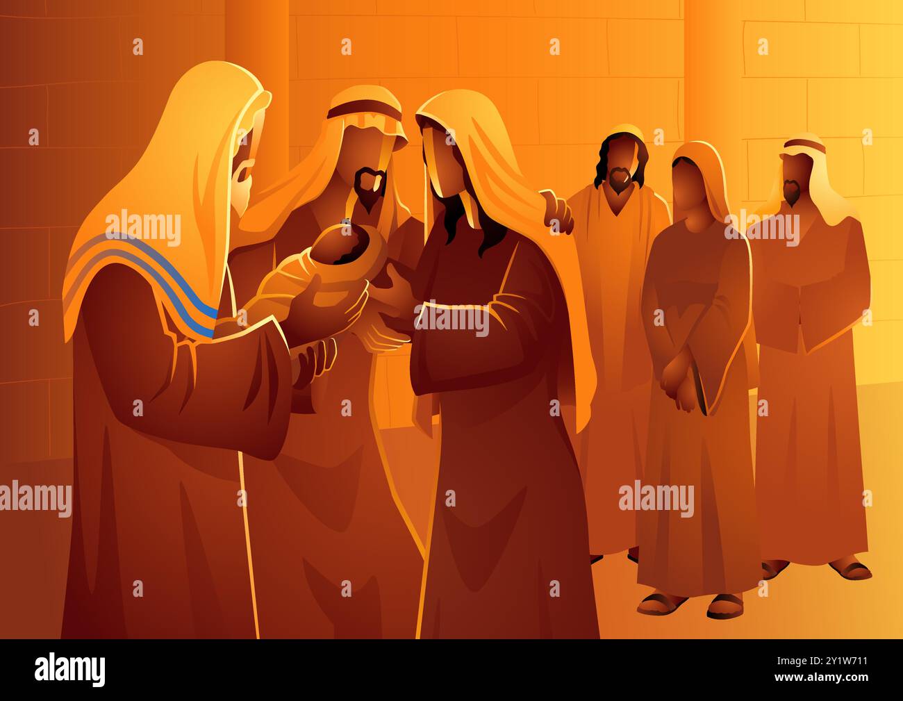 Presentation of jesus in the temple Immagini Vettoriali Stock - Alamy