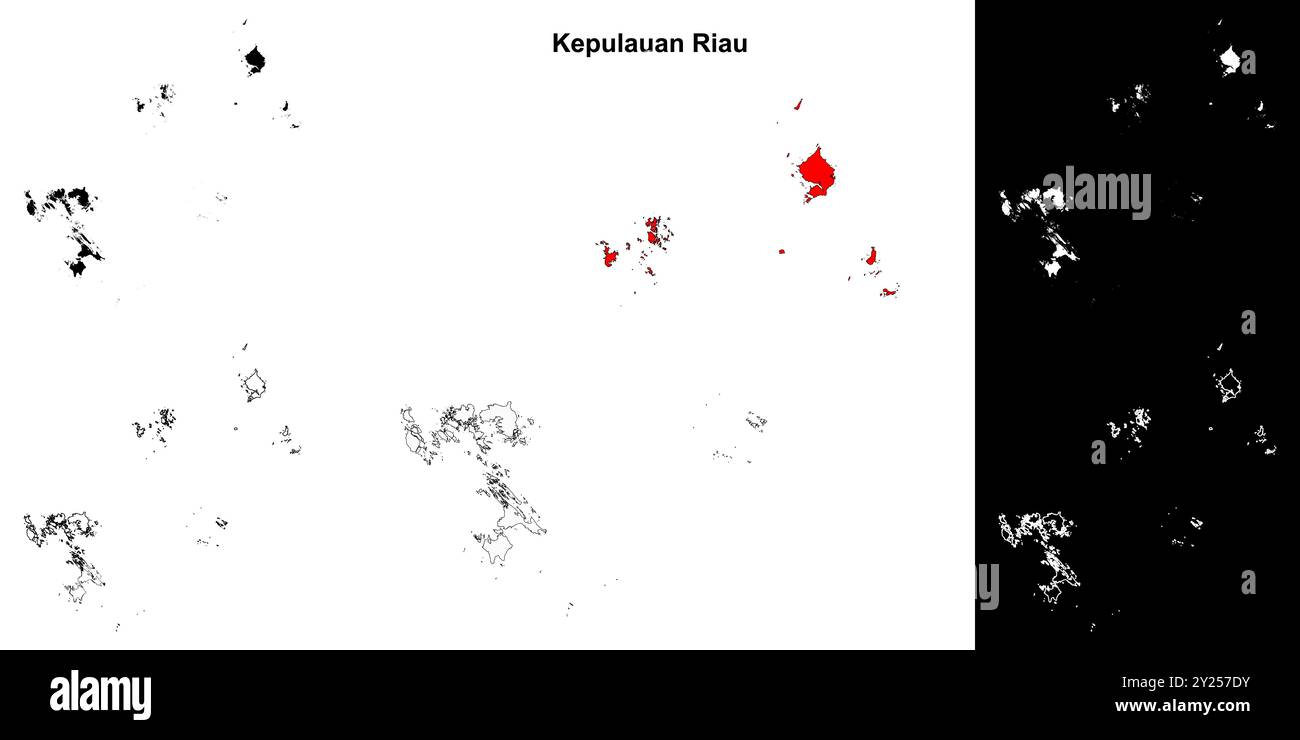 Mappa isole riau Immagini Vettoriali Stock - Alamy