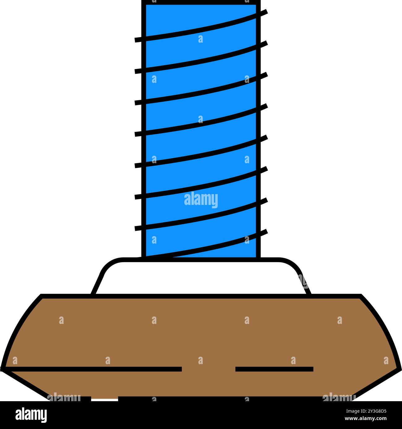illustrazione a colori dell'icona di montaggio dei mobili glide ...