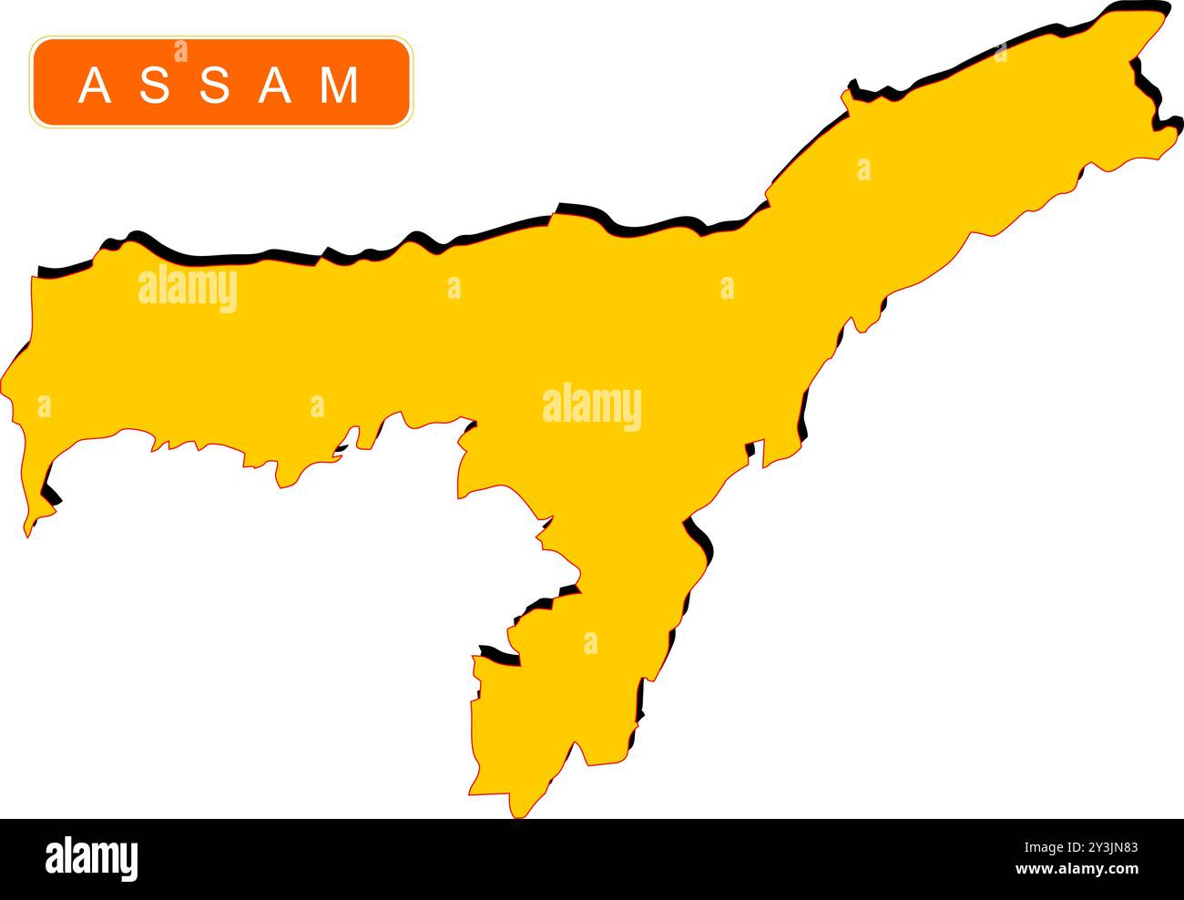 Mappa del contorno india Immagini Vettoriali Stock - Alamy
