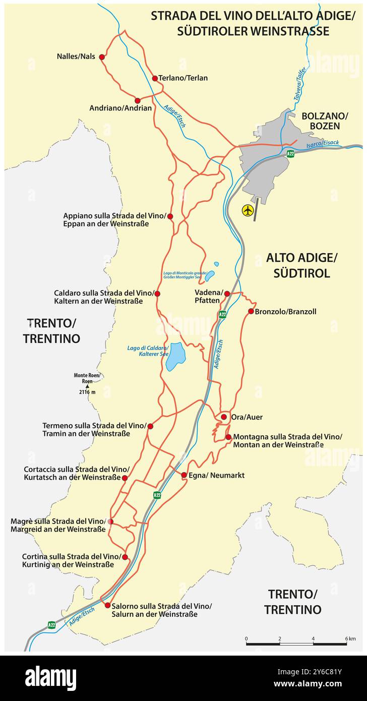 Trentino alto adige cartina politica immagini e fotografie stock ad ...