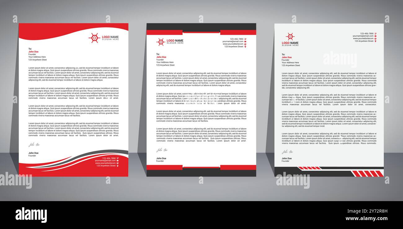 Carta intestata ufficiale Immagini Vettoriali Stock - Alamy