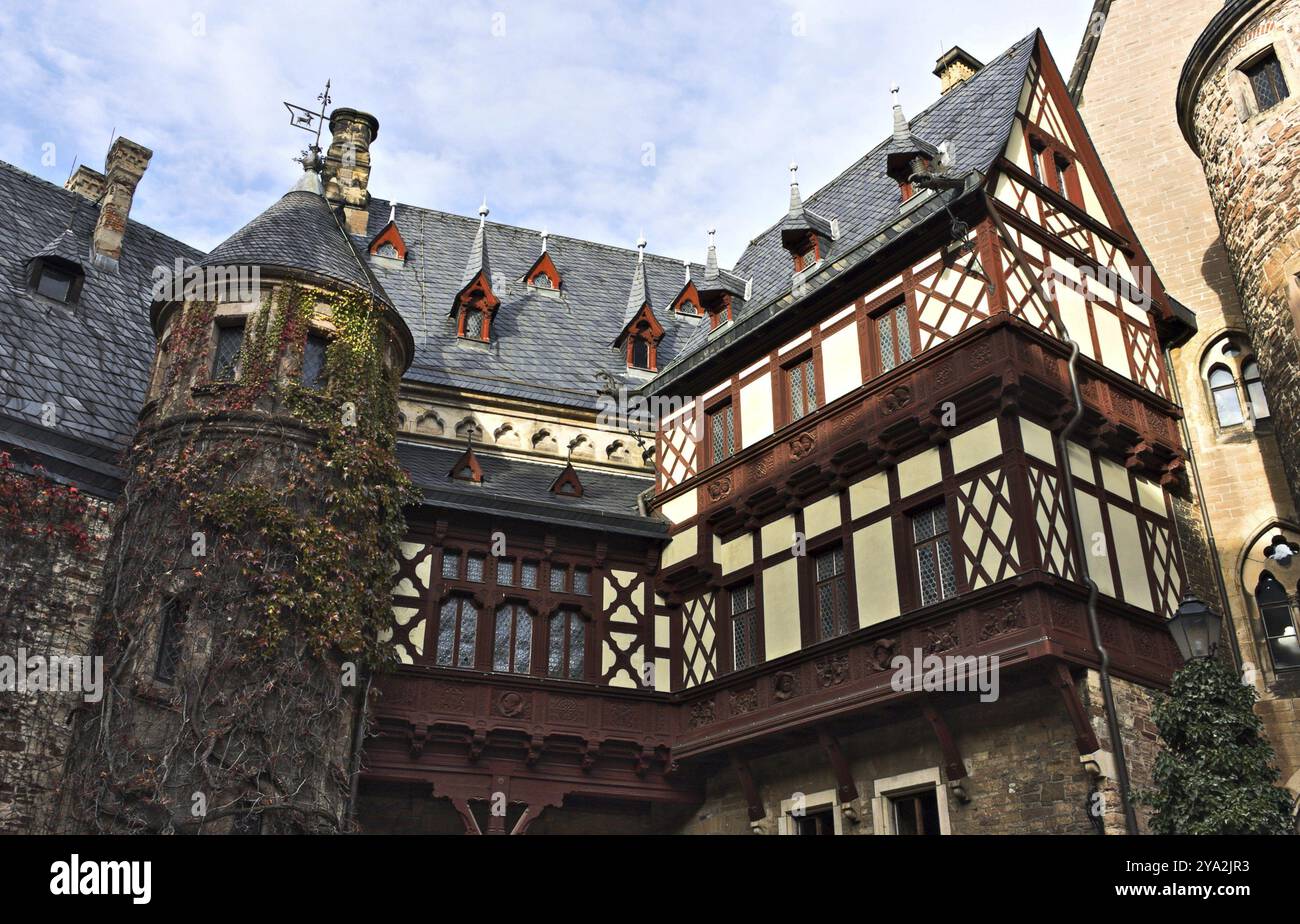 Il castello di Wernigerode era originariamente un forte medievale che ...