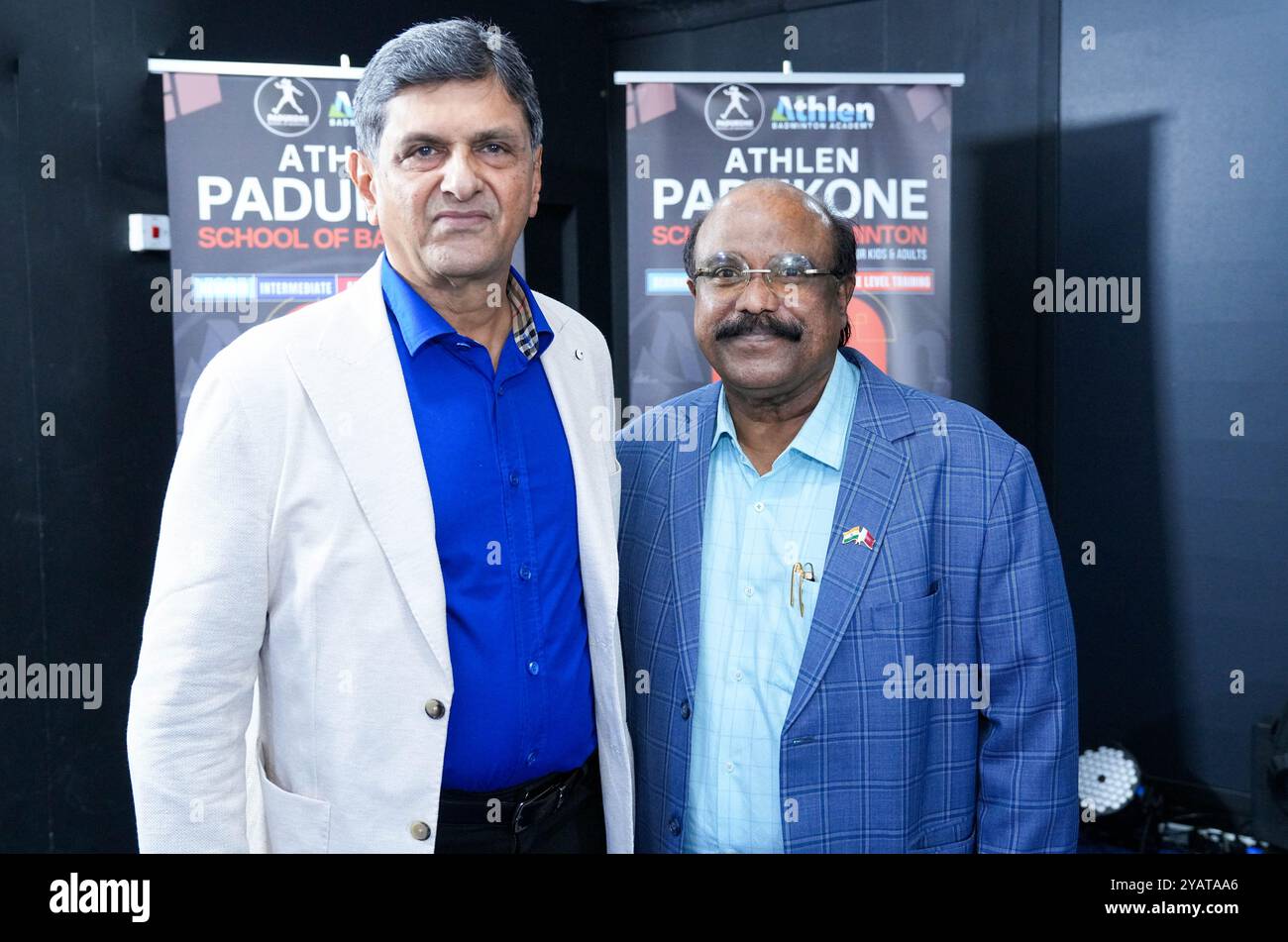 La leggenda indiana del badminton Prakash Padukone in Qatar durante la ...