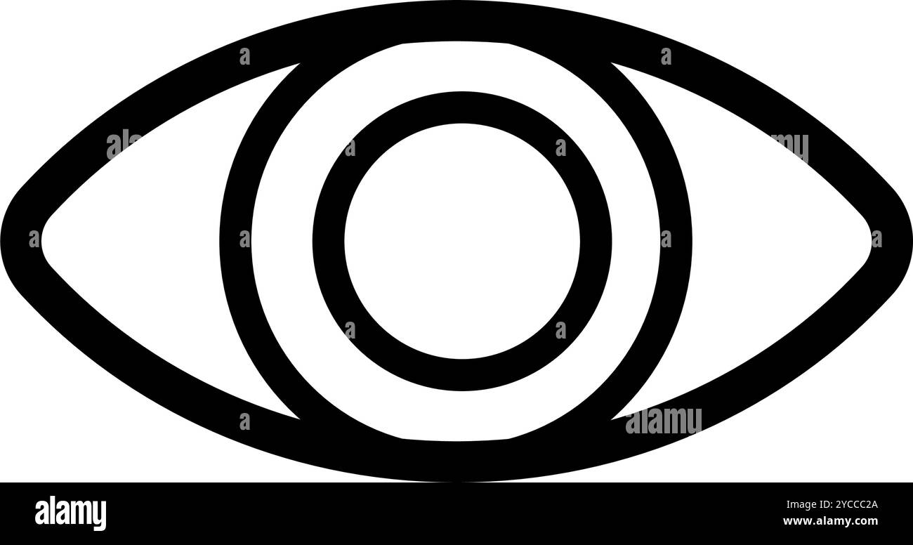 Disegno dell'icona dell'occhio Foto e Immagini Stock in Bianco e Nero ...