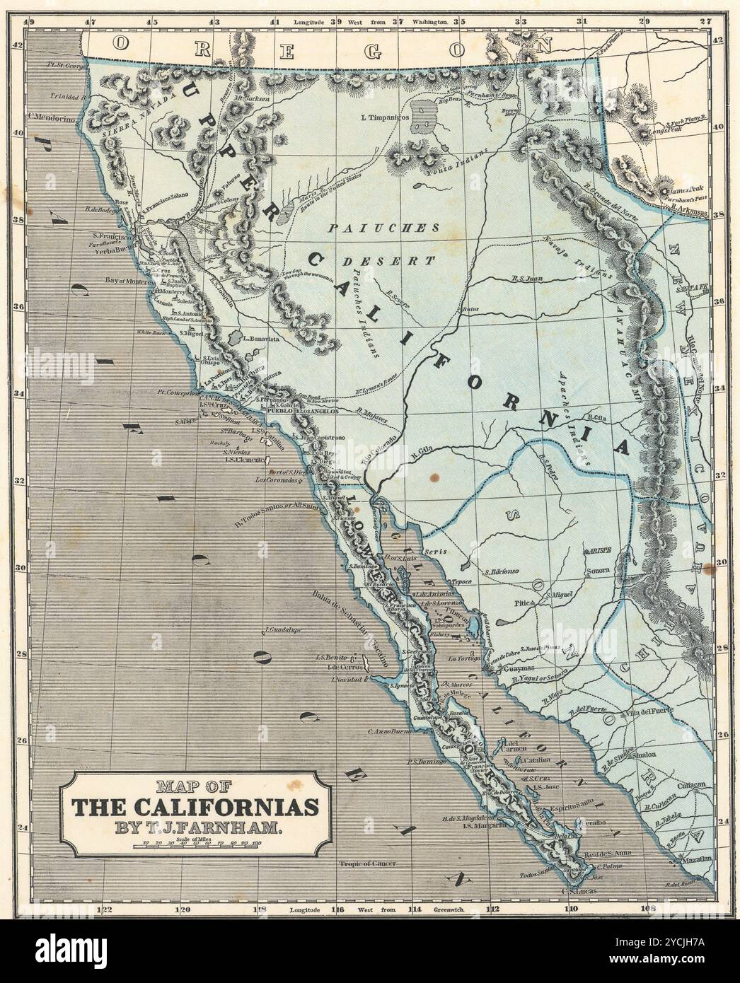 Mappa della california immagini e fotografie stock ad alta risoluzione ...