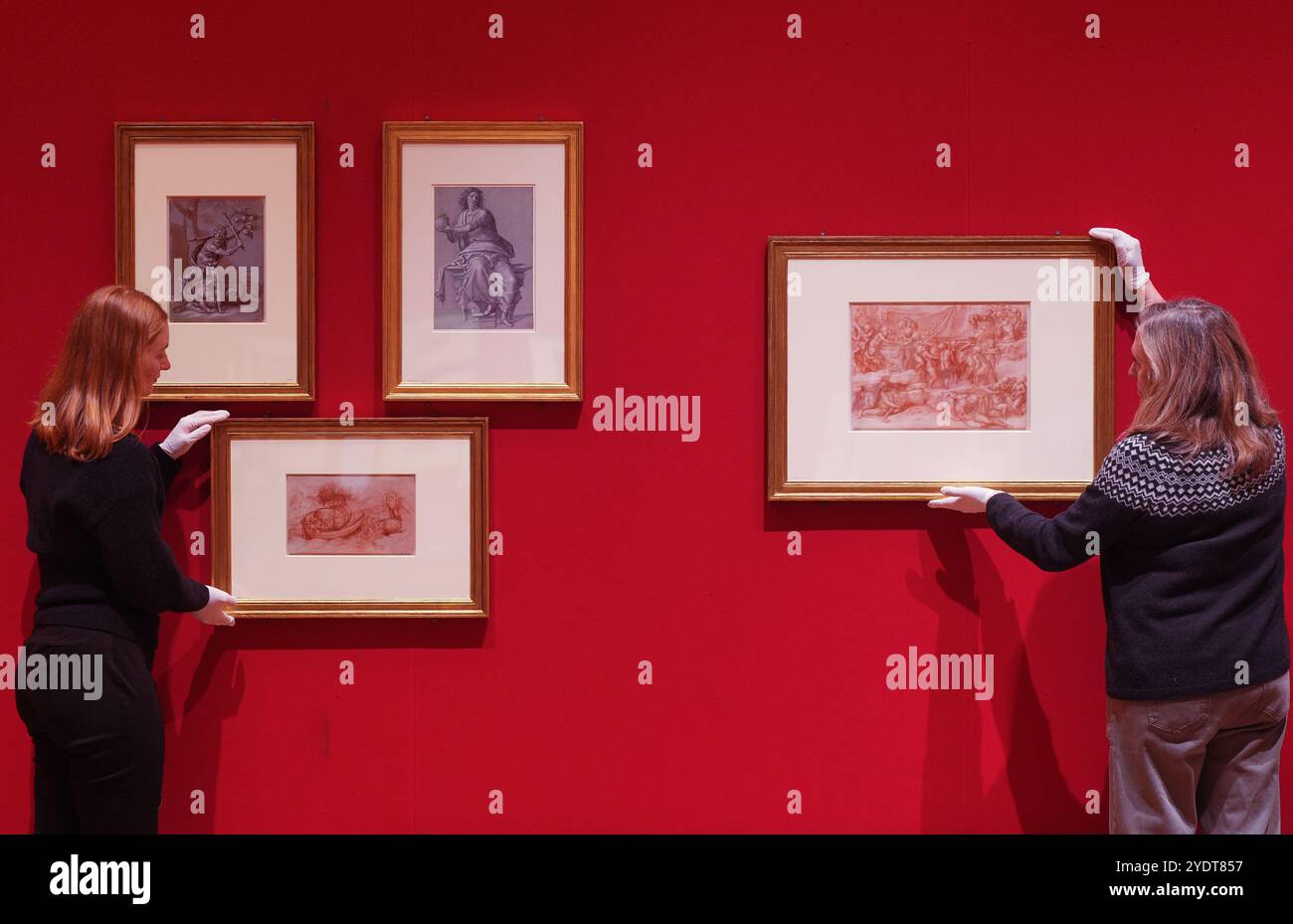 Un "disegno di presentazione" altamente finito di una scena bacchic in ...