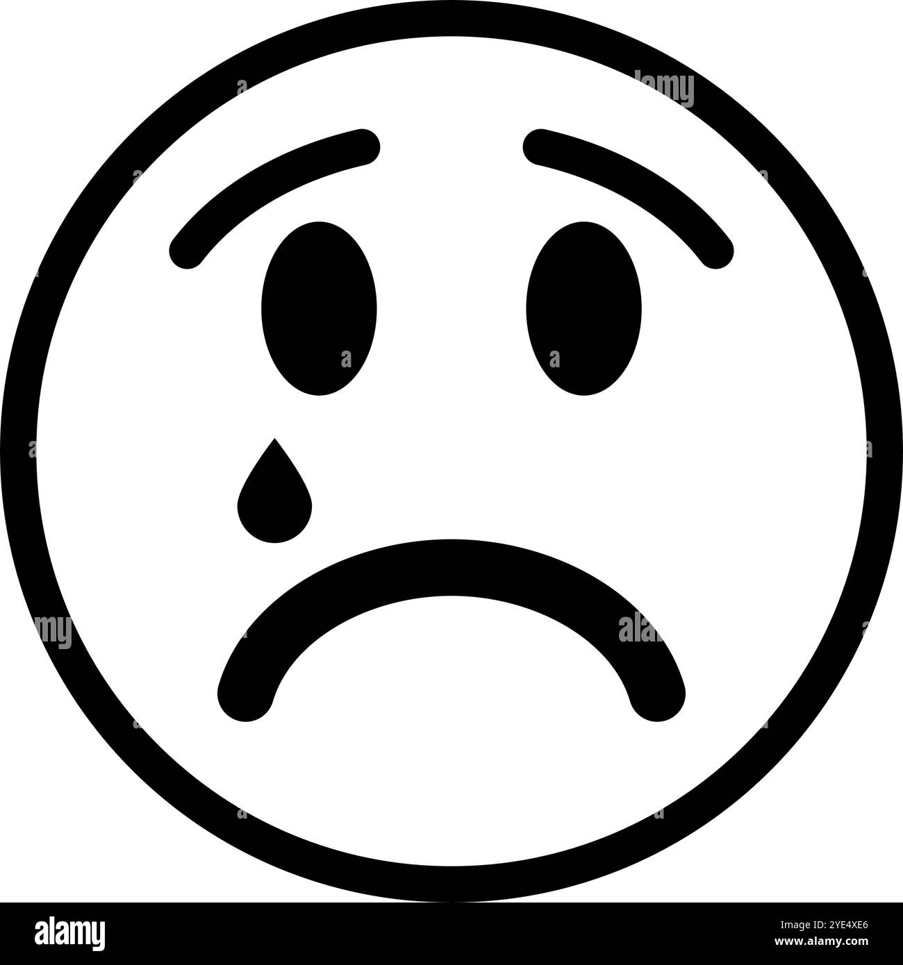 Cartoon emoticon crying tears isolated Foto e Immagini Stock in Bianco ...