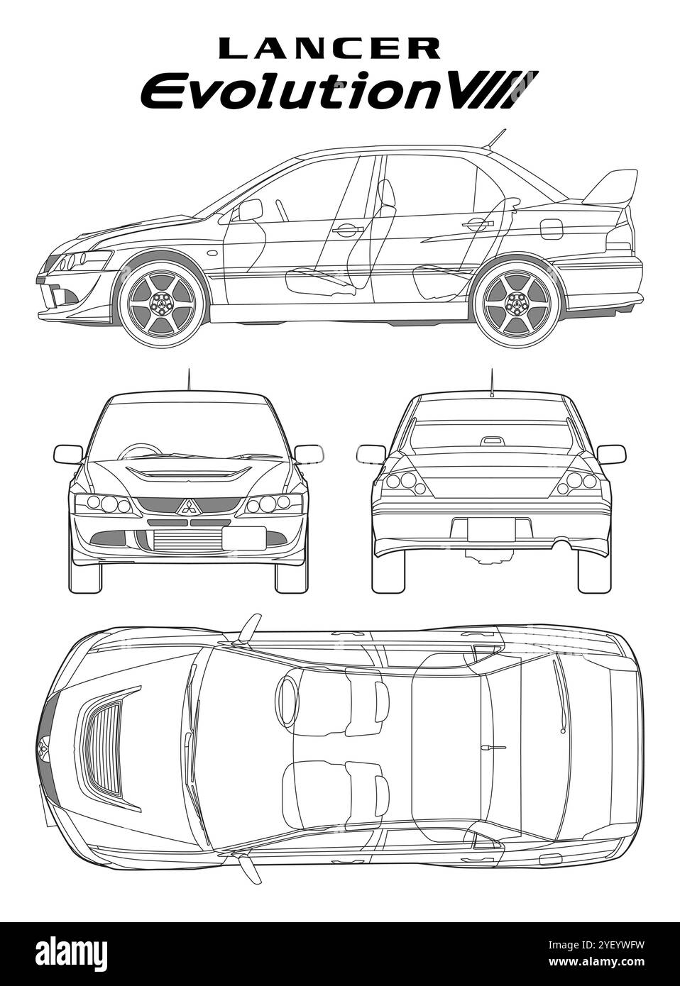Mitsubishi lancer evolution viii immagini e fotografie stock ad alta ...