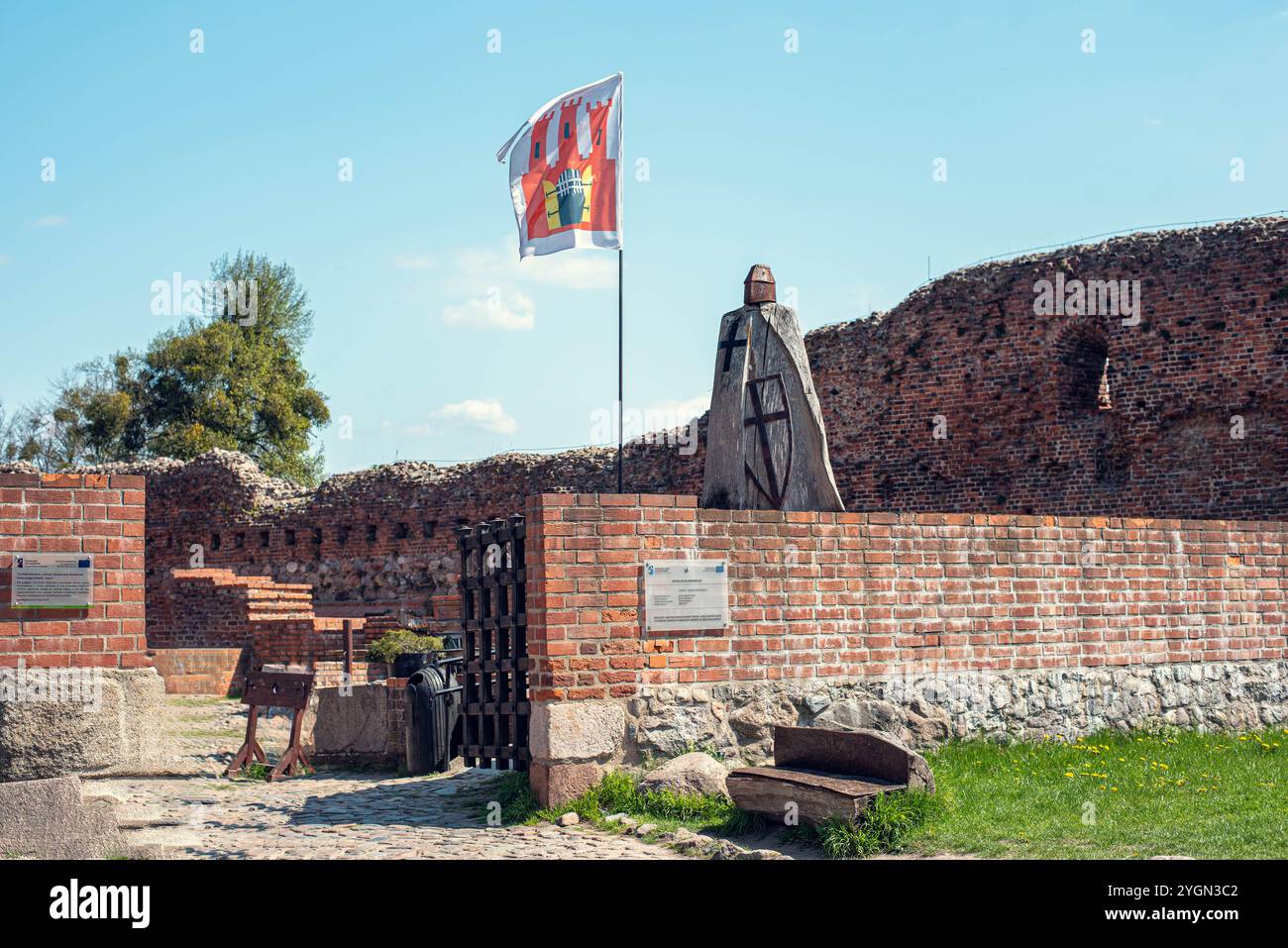 Rovine del castello dei Cavalieri Teutonici a Toruń, costruito tra il ...