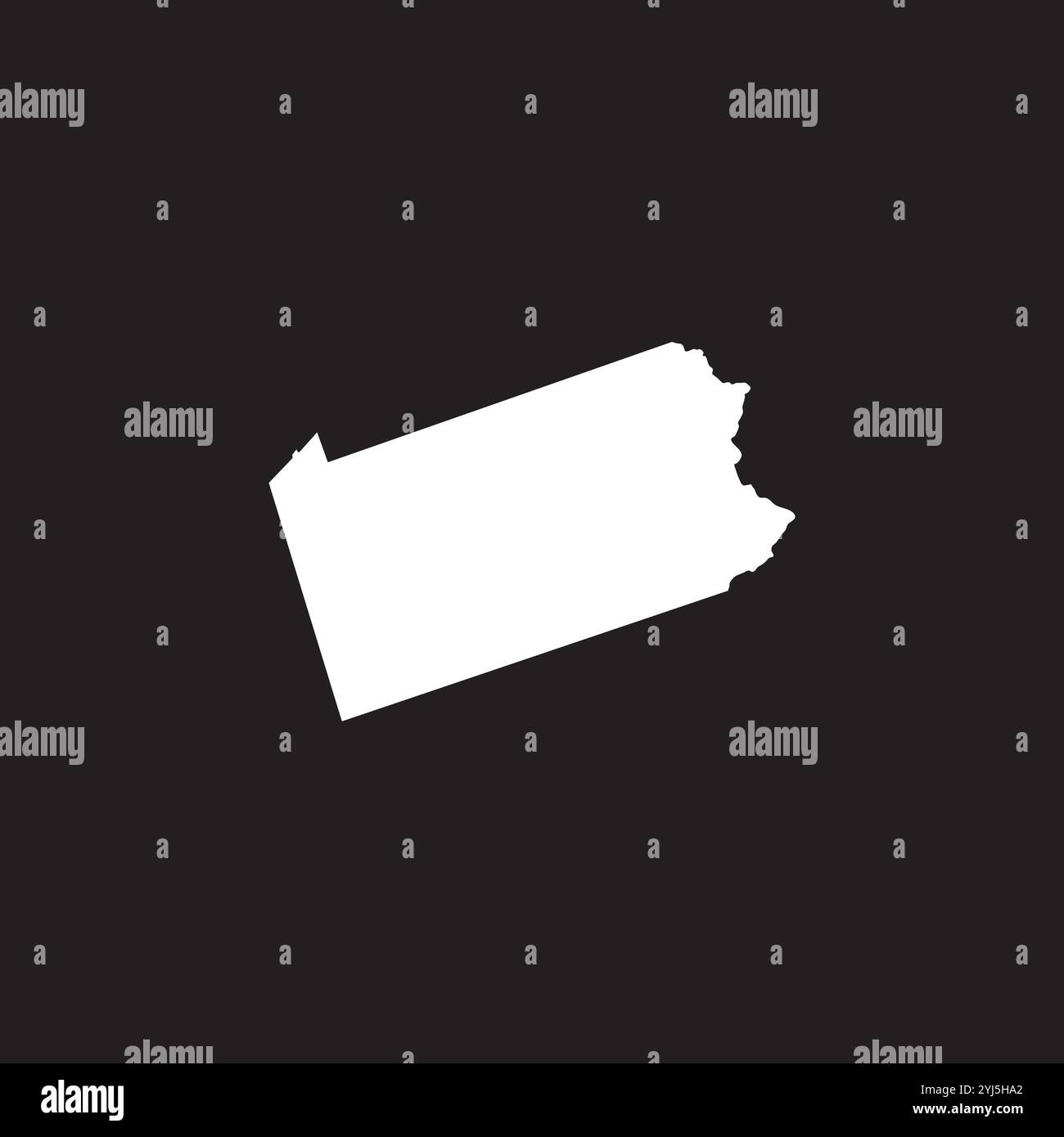 Mappa dello stato di pennsylvania Foto e Immagini Stock in Bianco e ...