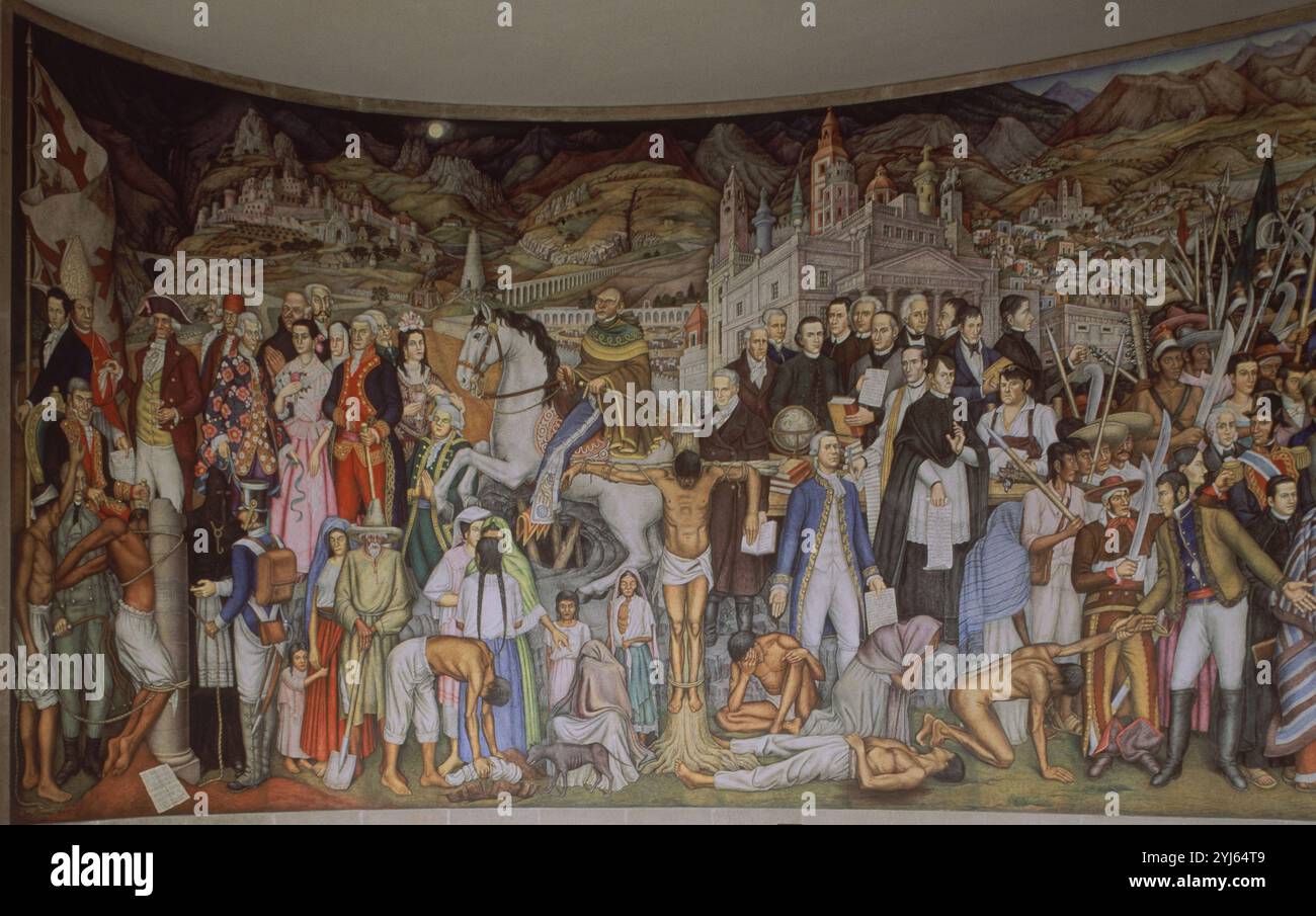 RETABLO DE LA INDEPENDENCIA DE MEXICO - AFFRESCO REALIZADO ENTRE 1960 Y ...