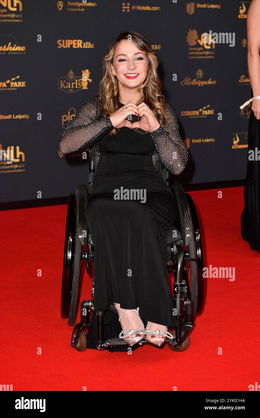 Kristina Vogel bei der 30. Verleihung der Goldenen Henne 2024 im Studio 3 der Media City des MDR ...