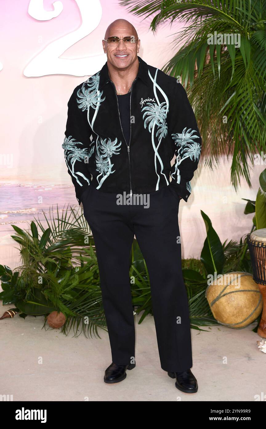 Dwayne Johnson bei der Premiere des Animationsfilms Moana 2 / Vaiana 2 ...