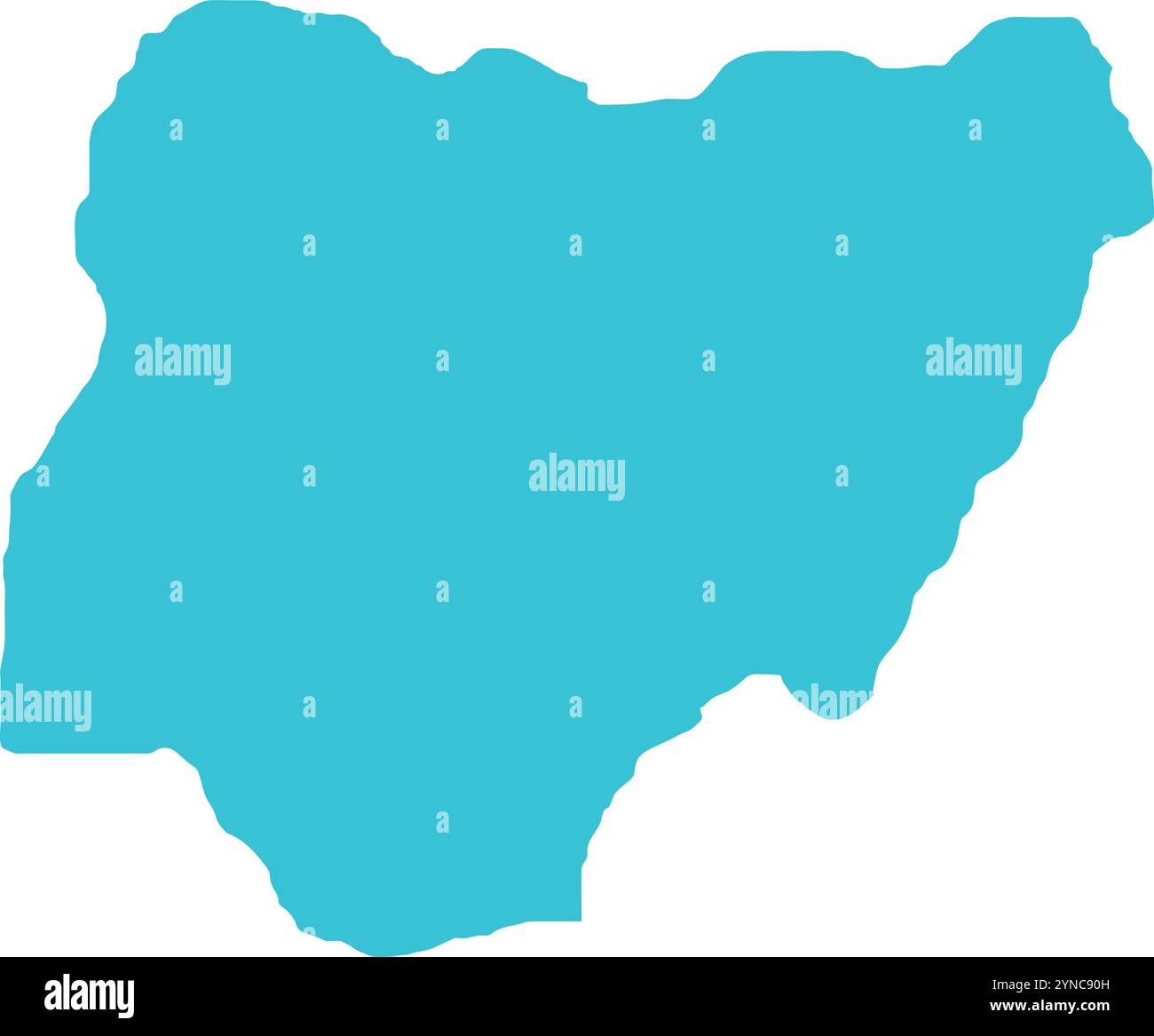 Mappa geografica nigeria Immagini Vettoriali Stock - Alamy