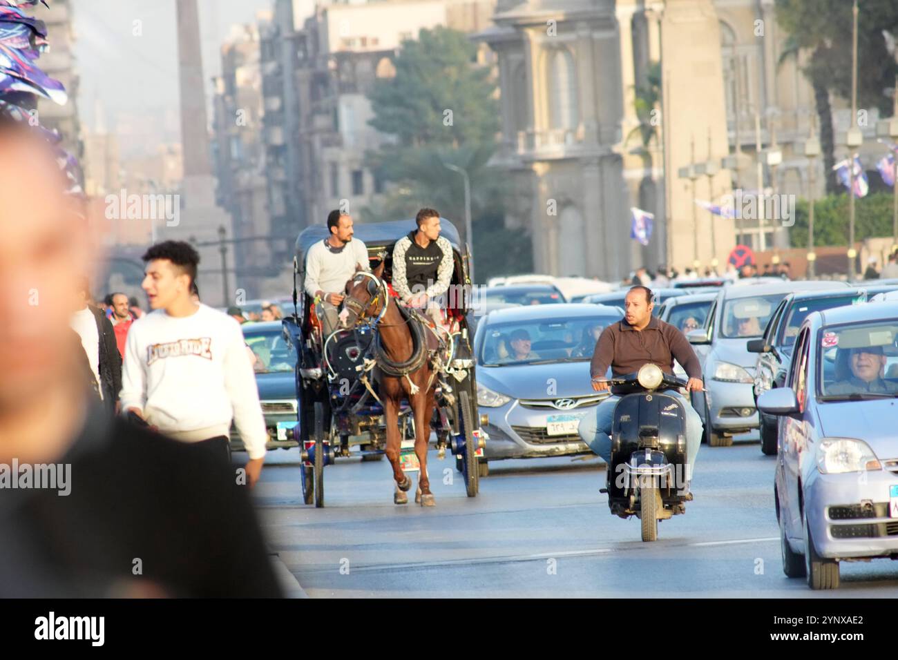 Kairo Ägypten, 20241124, Brücke a Kairo, Ponte Qasr al Nilo *** Cairo ...