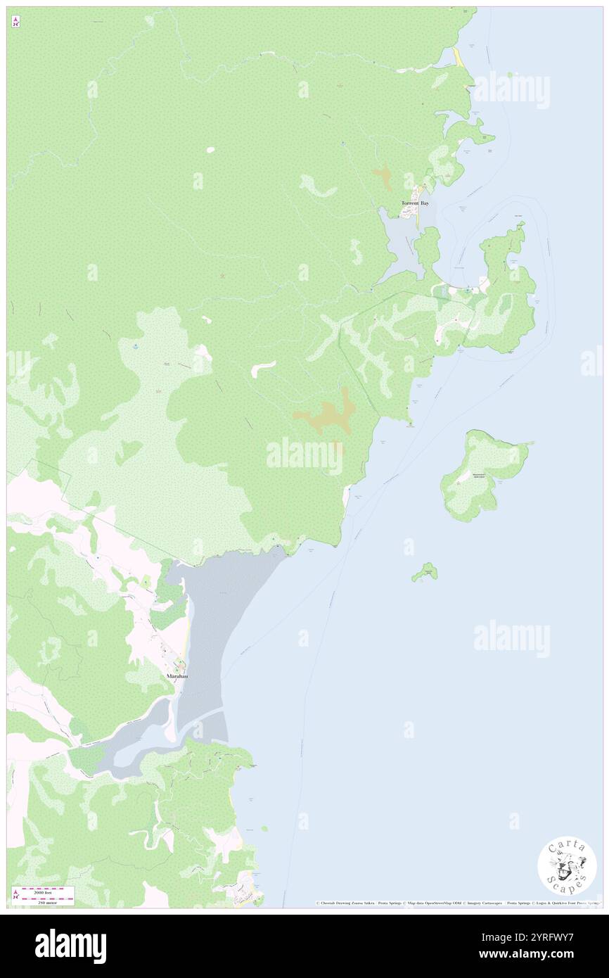 Coast Track, NZ, nuova Zelanda, Nelson, s 40 58' 41'', N 173 1' 48'', MAP, Cartascapes Map ...